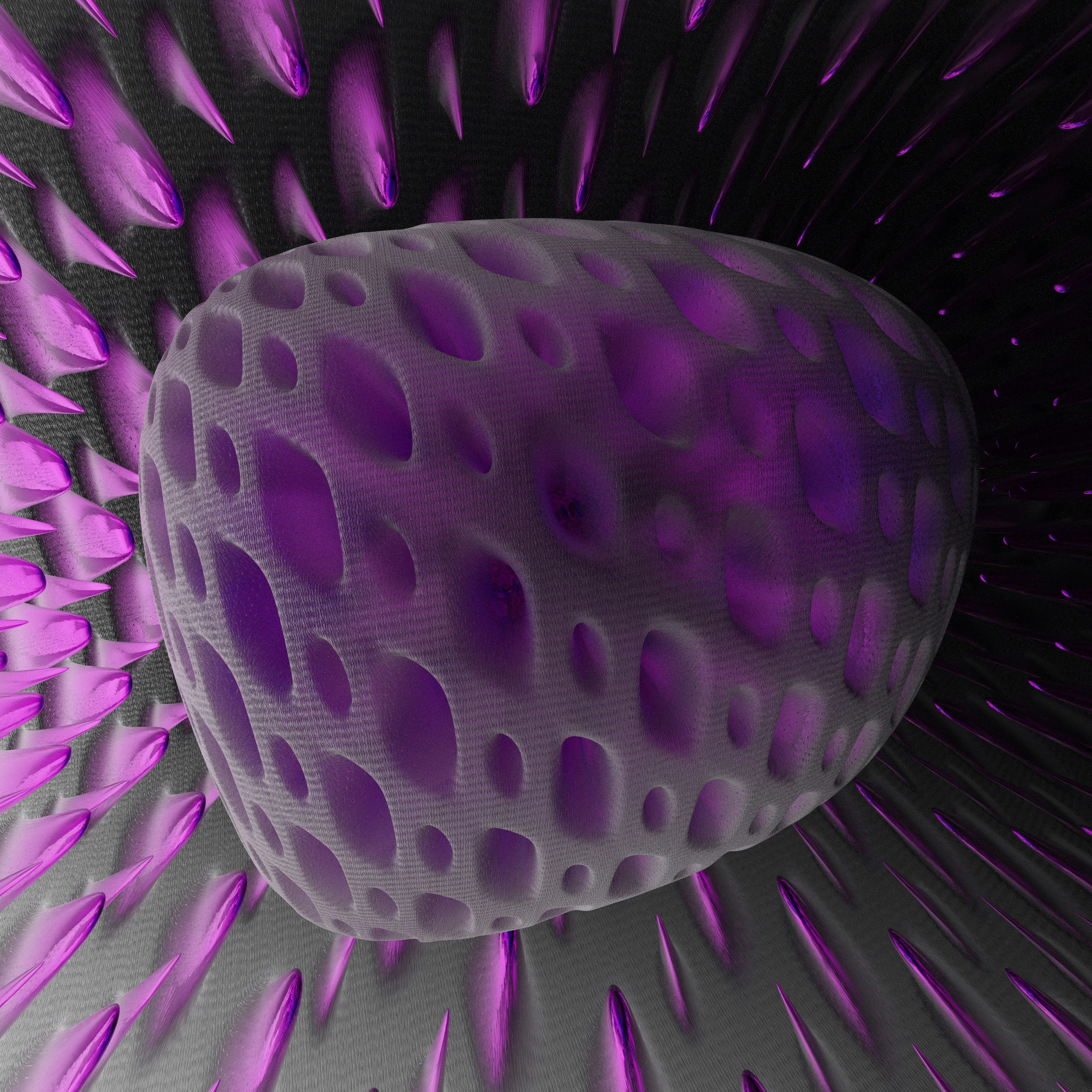 Un objet violet est affiché au milieu de l’image photo – Photo 3d ...