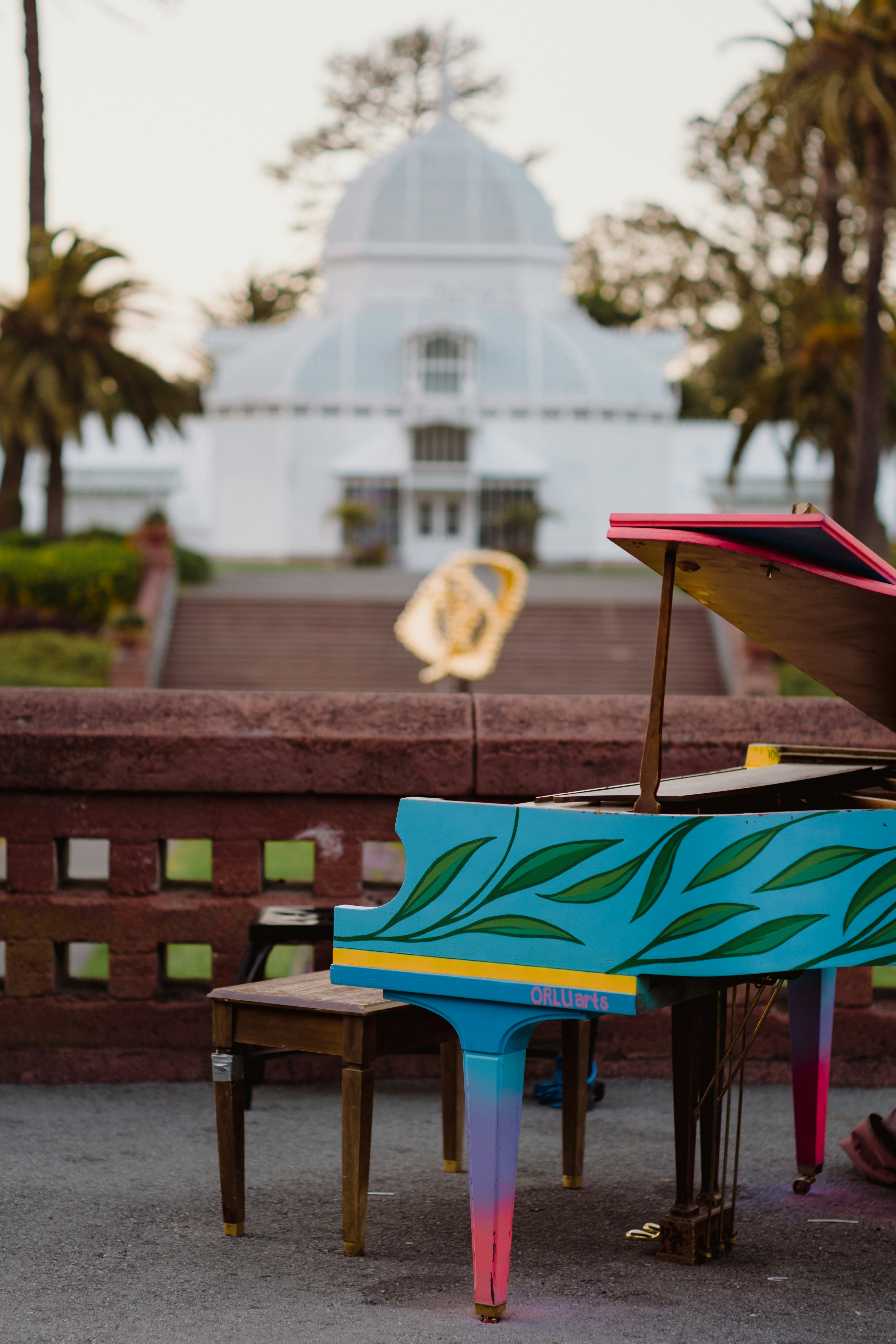 Colorful See-Saw of the Keys: a Piano by the Park Gate