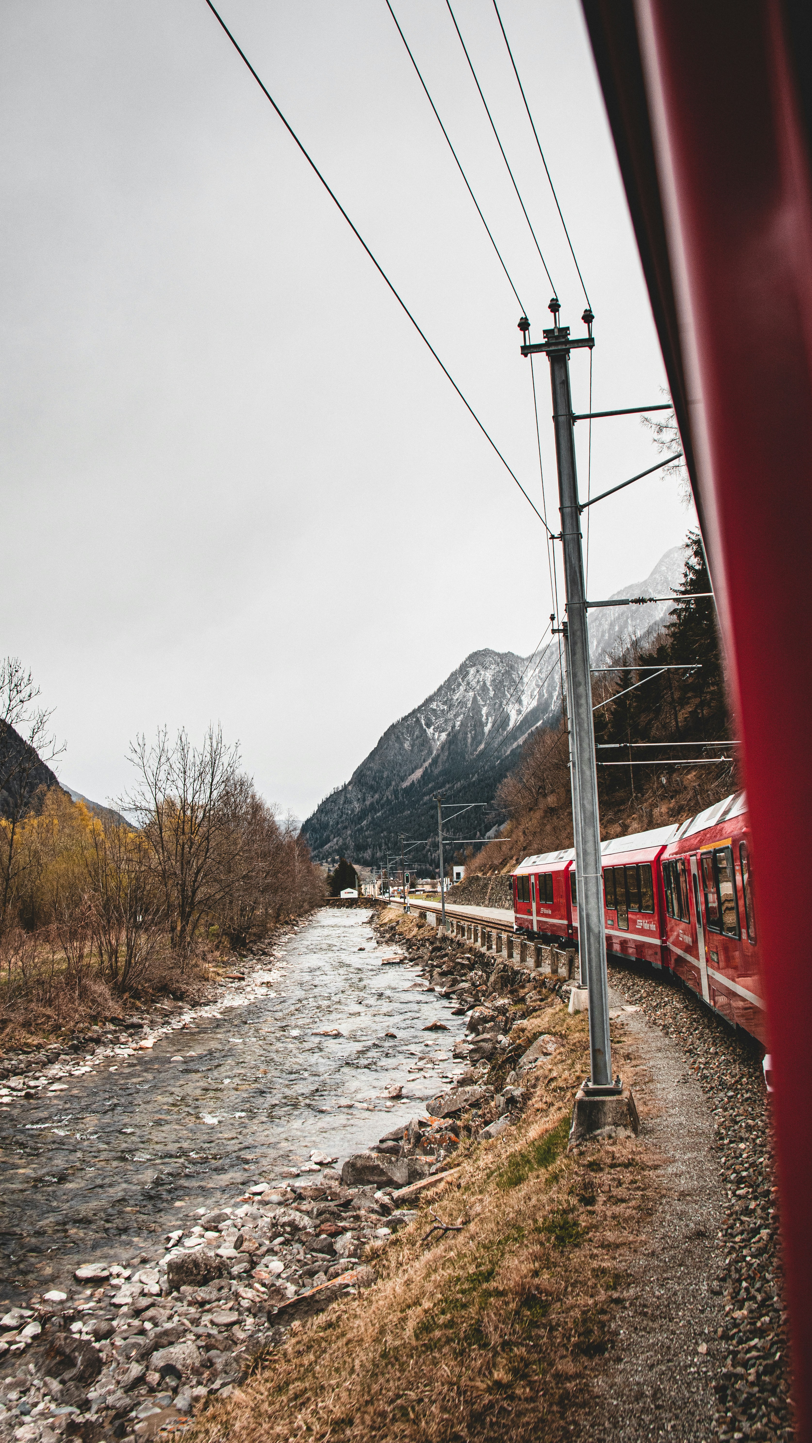 Red Rail Through the Alpine Corridor