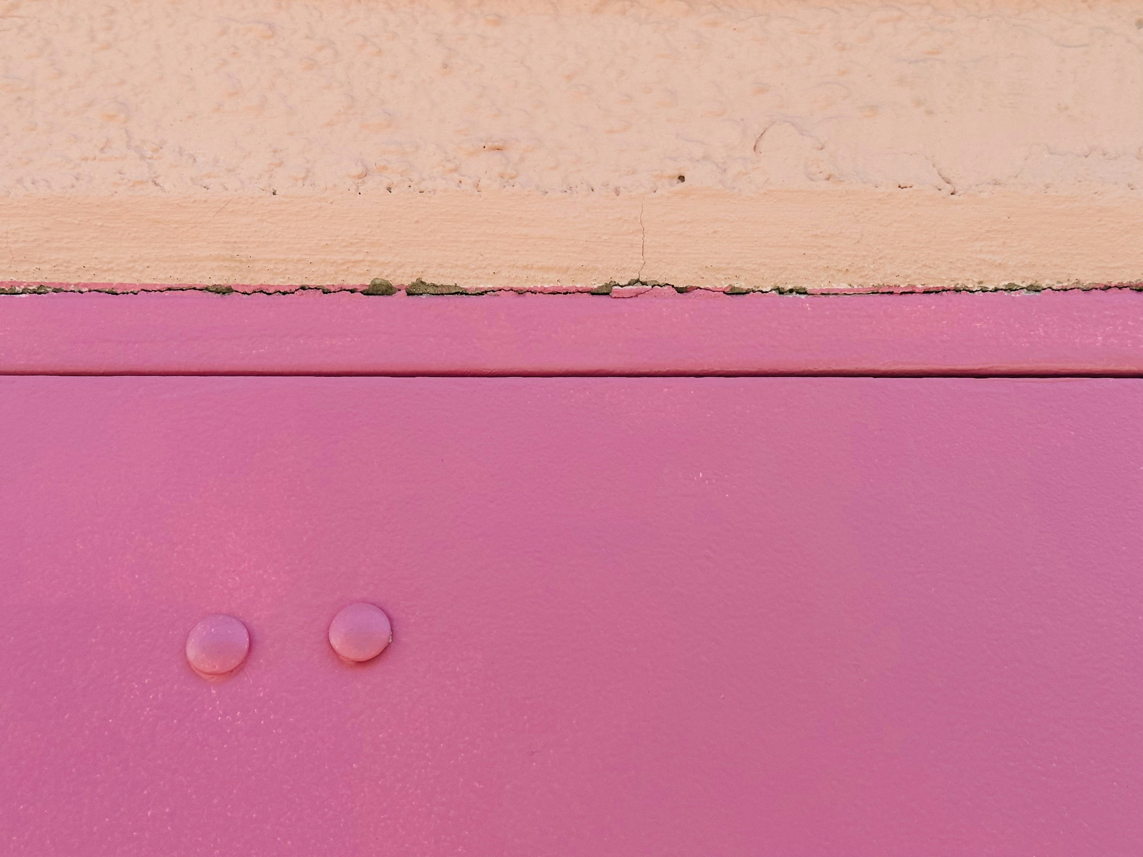 Pink Panel Close-Up with Painted Surface Details