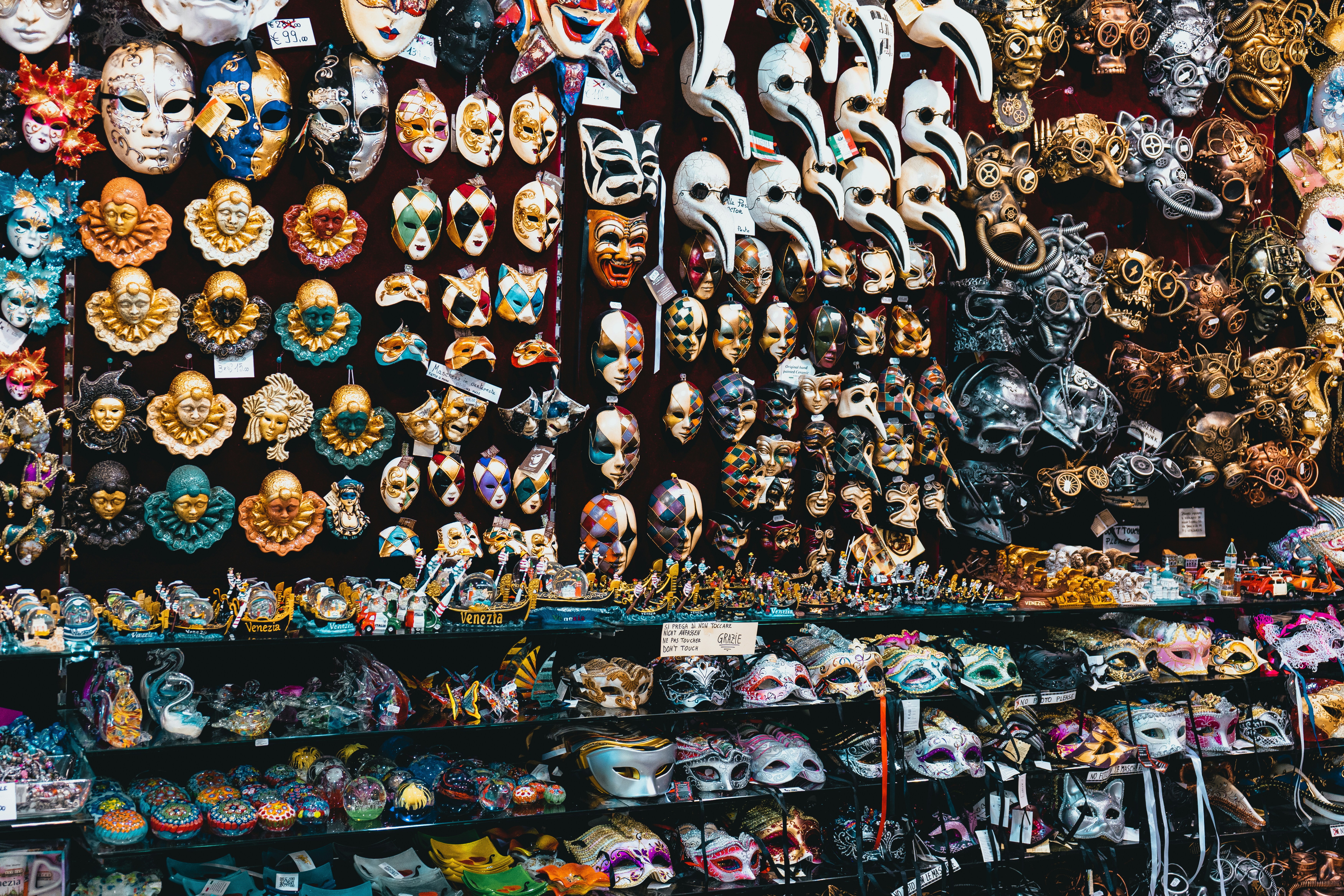 A store filled with lots of different types of masks photo – Free Italy ...