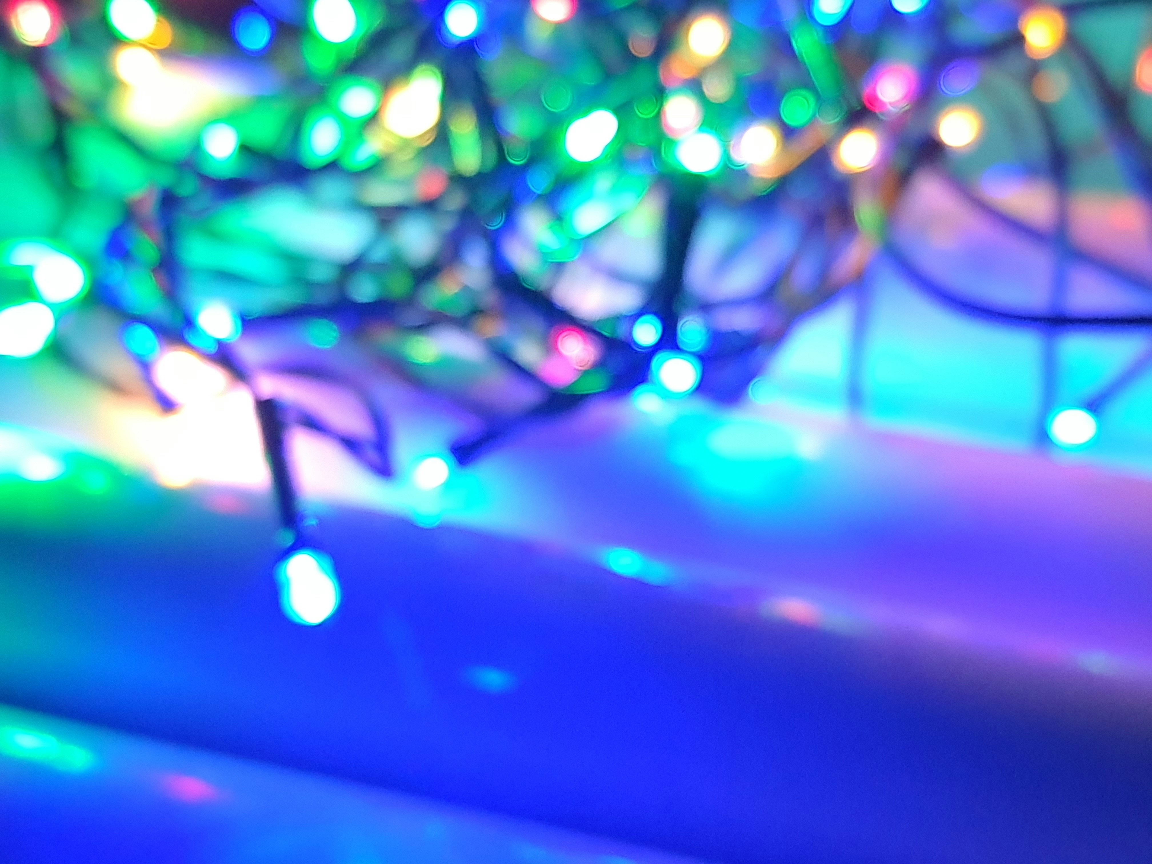 Neon Weave: Soft Focus of Multicolored LED Strings