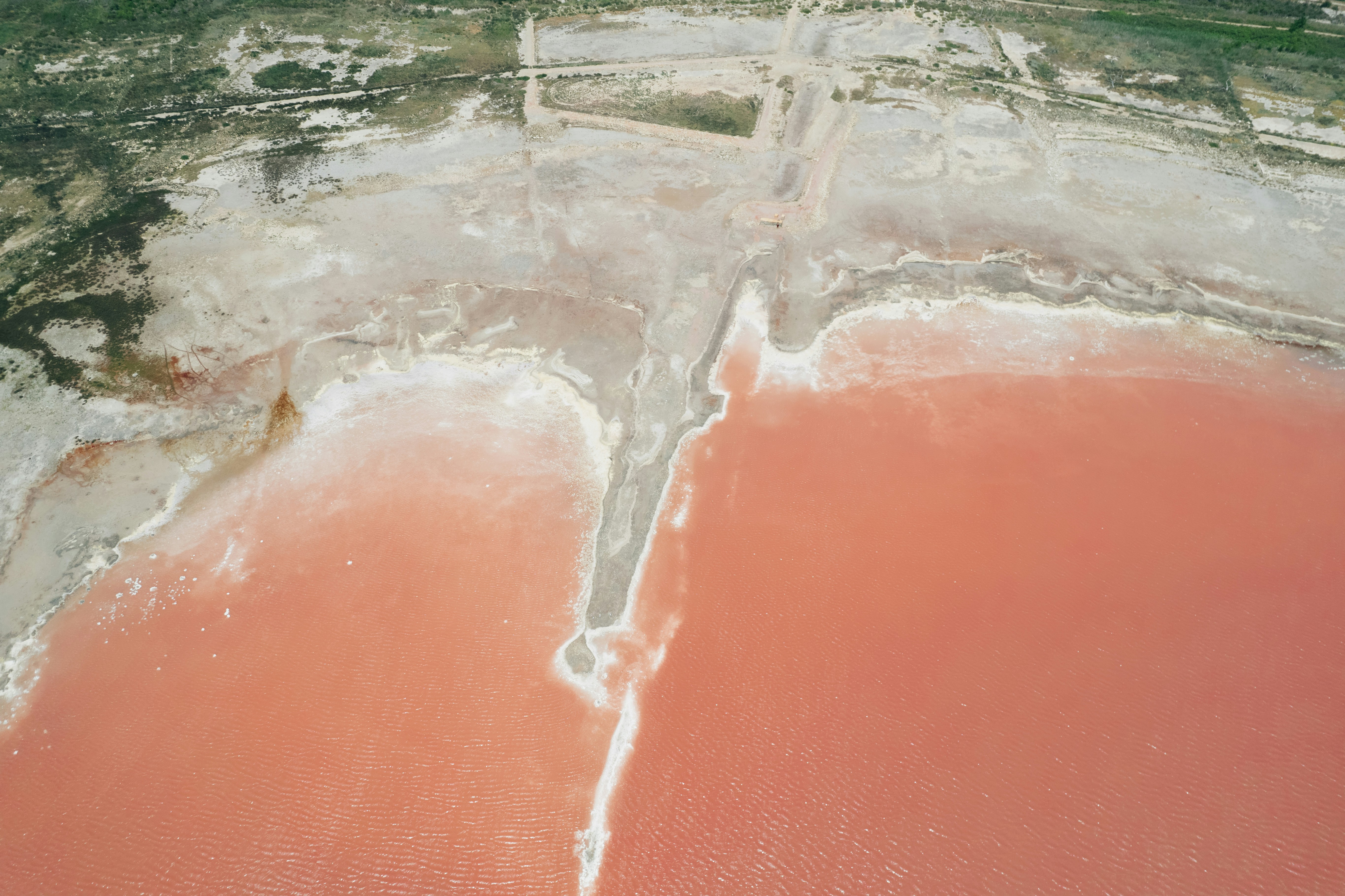 Sculpted Shoreline of the Pink Lake