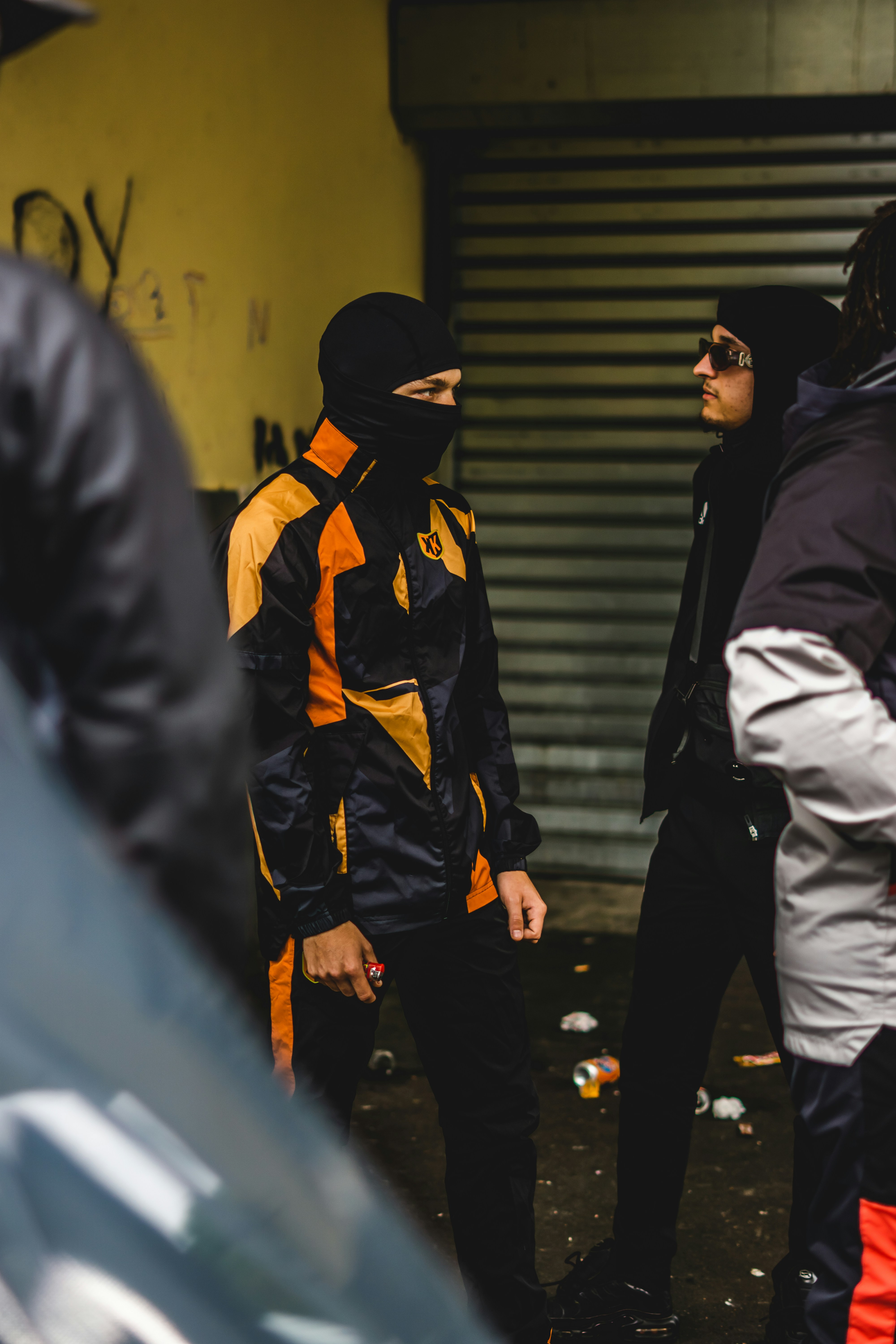 Masked Exchange in a Narrow Alley
