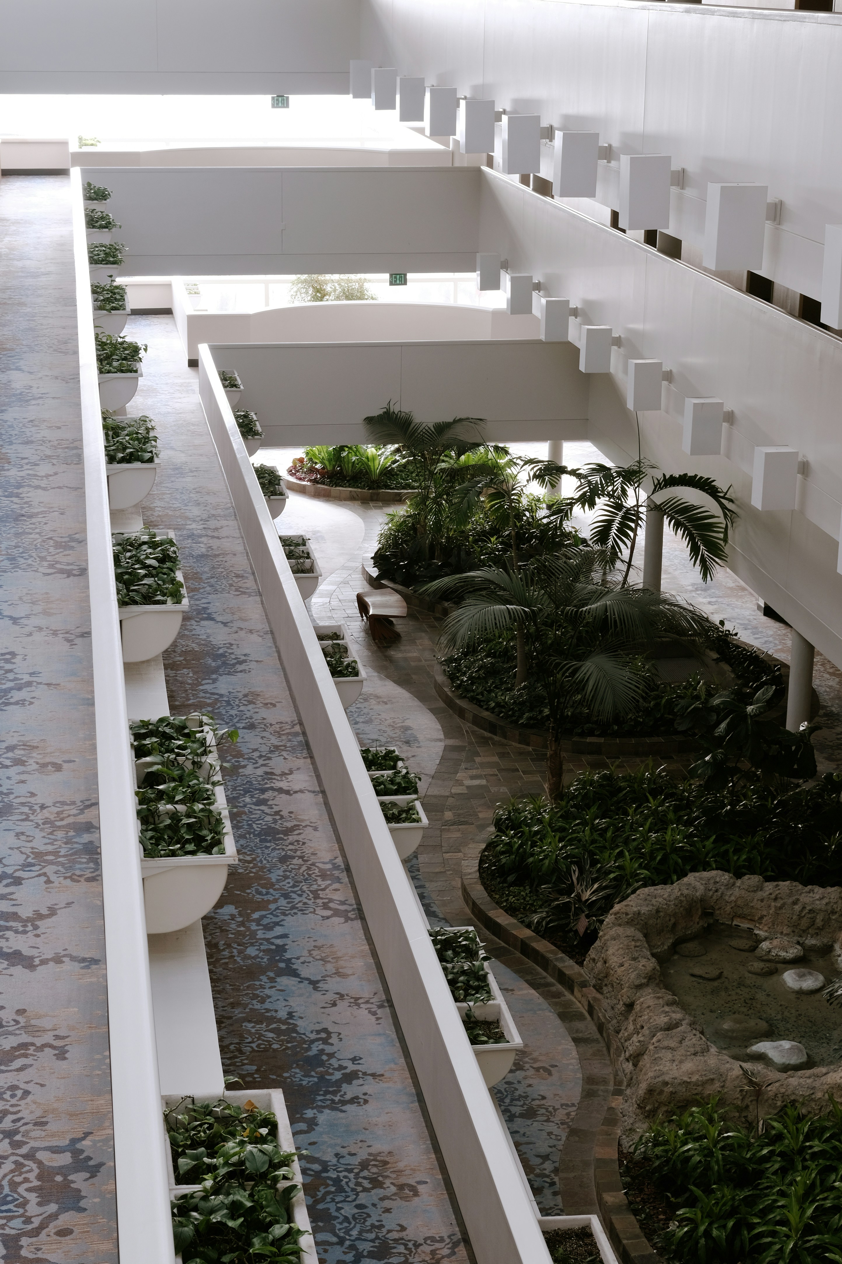 A very long building with a bunch of plants inside of it photo – Free ...