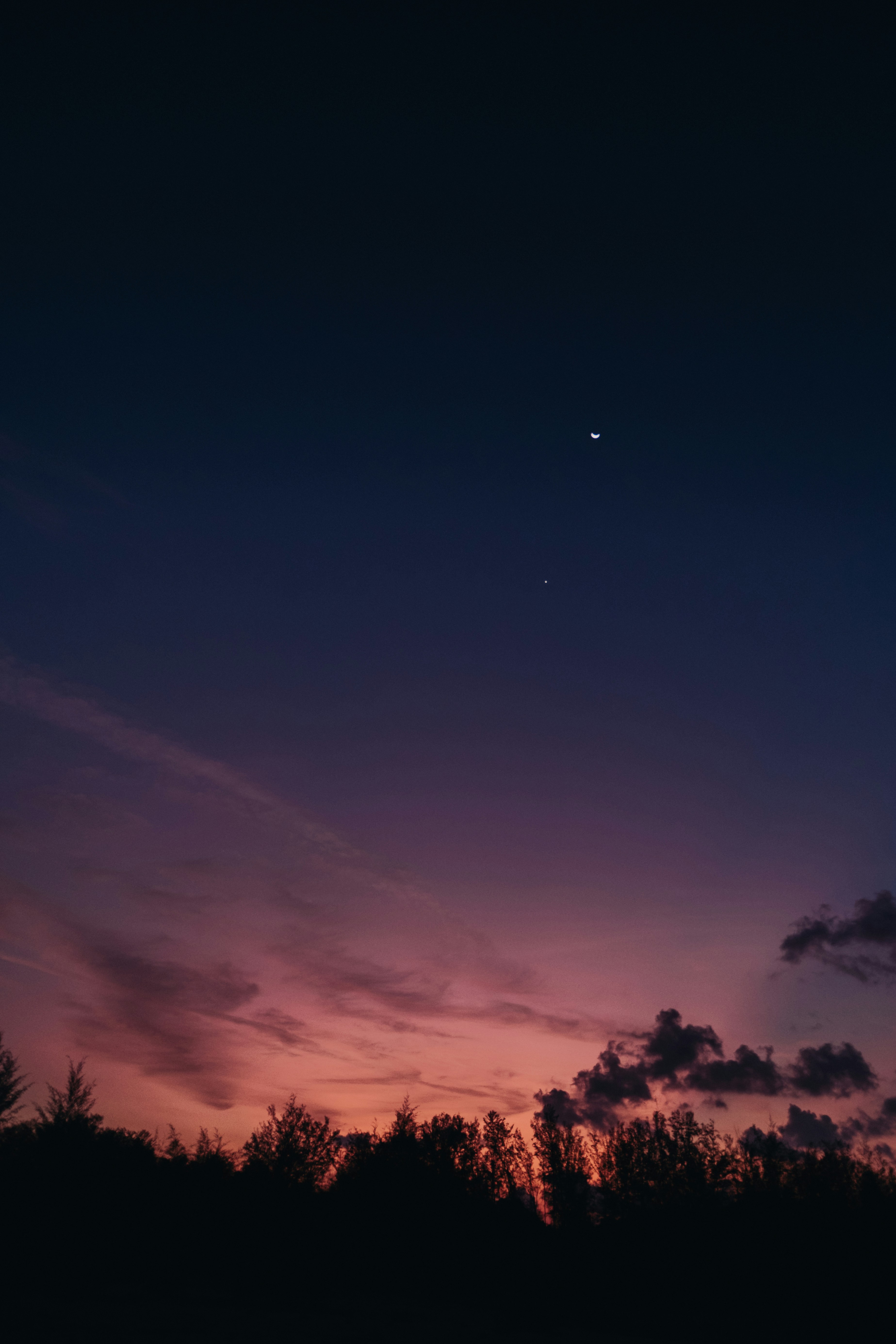 The sun is setting over the trees in the distance 사진 – Unsplash의 무료 태국 이미지