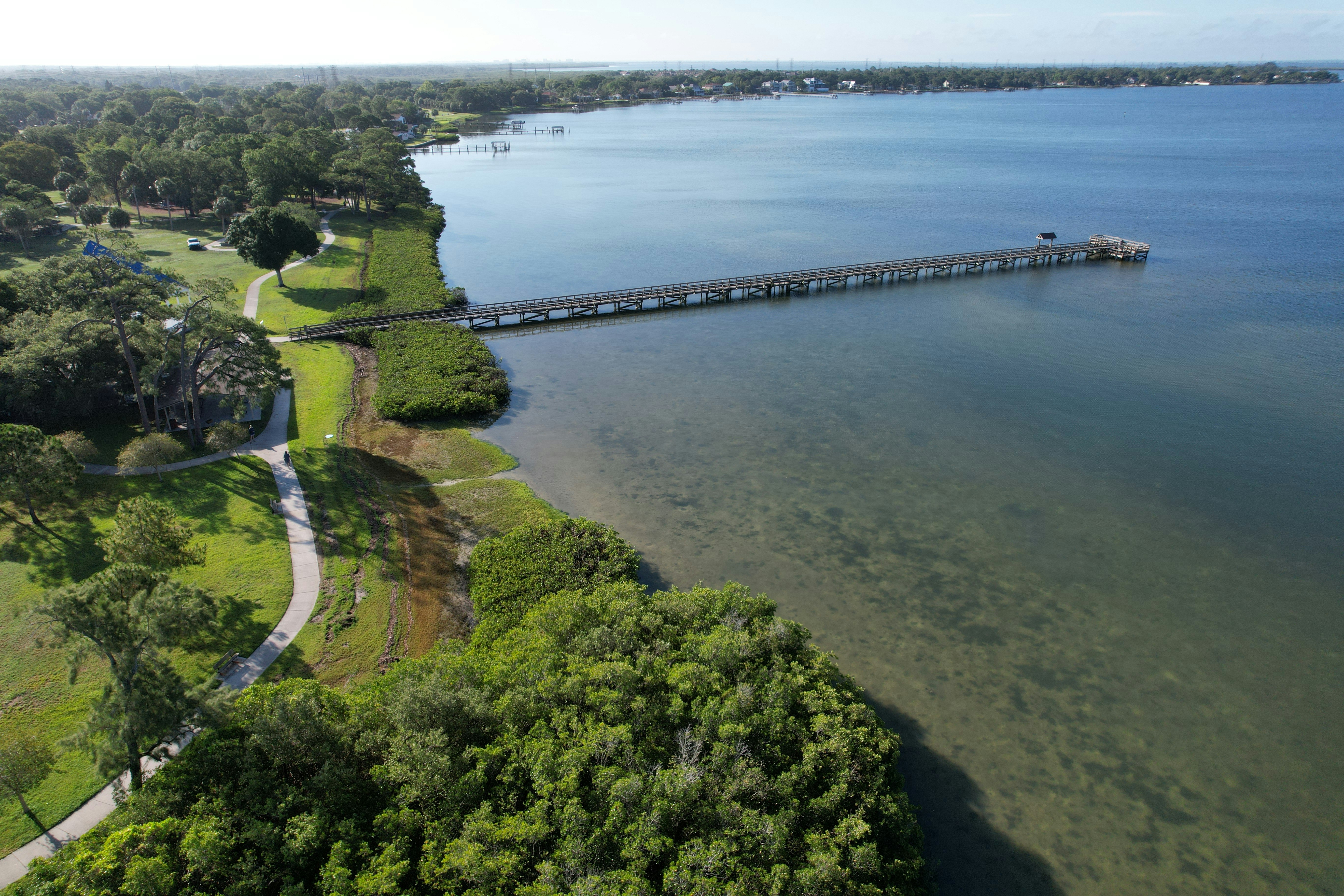 Pierhead Promenade: Aerial Portrait of a Coastal Park