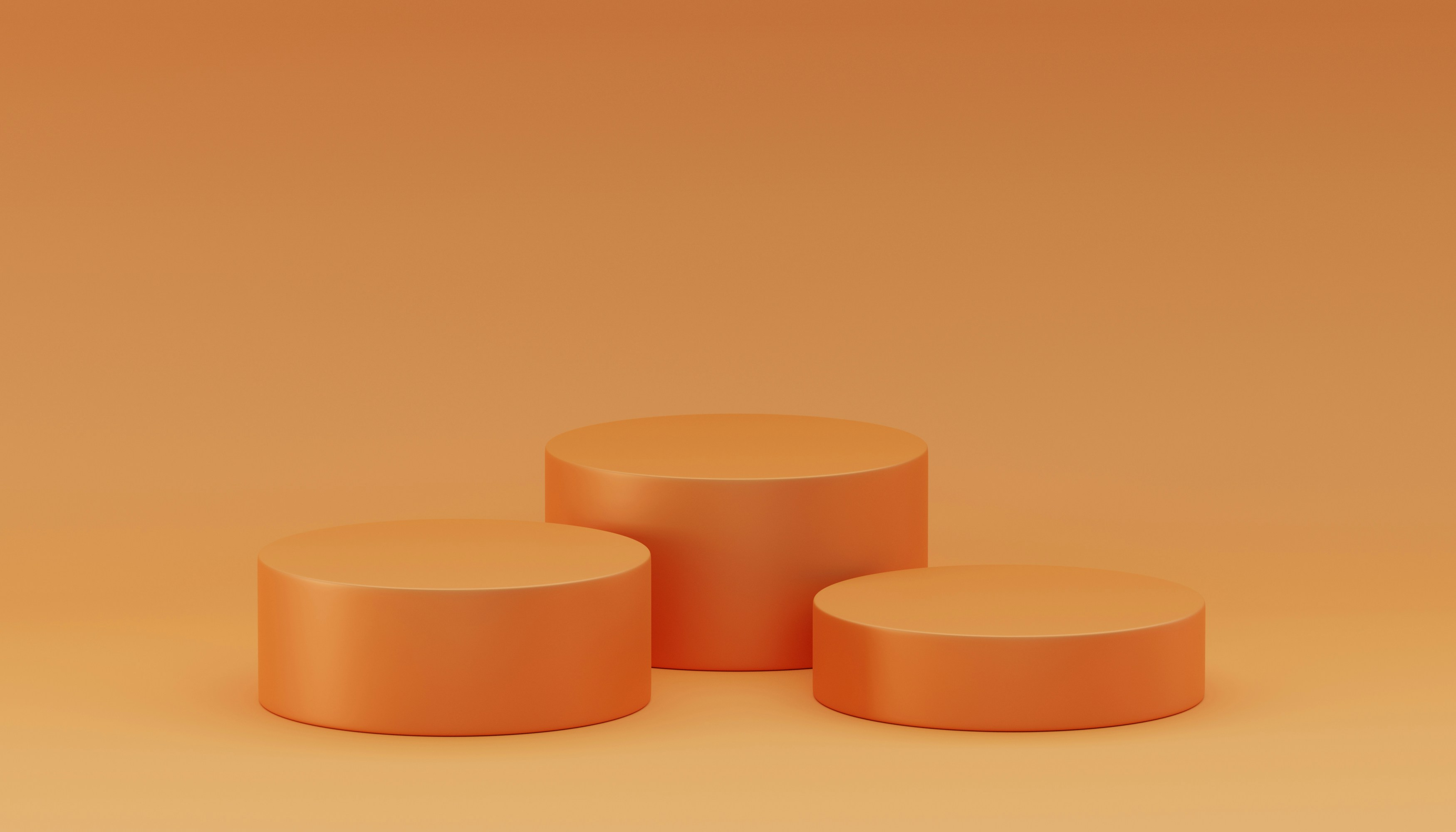 Three round stools on an orange background photo – Free 3d Image on ...