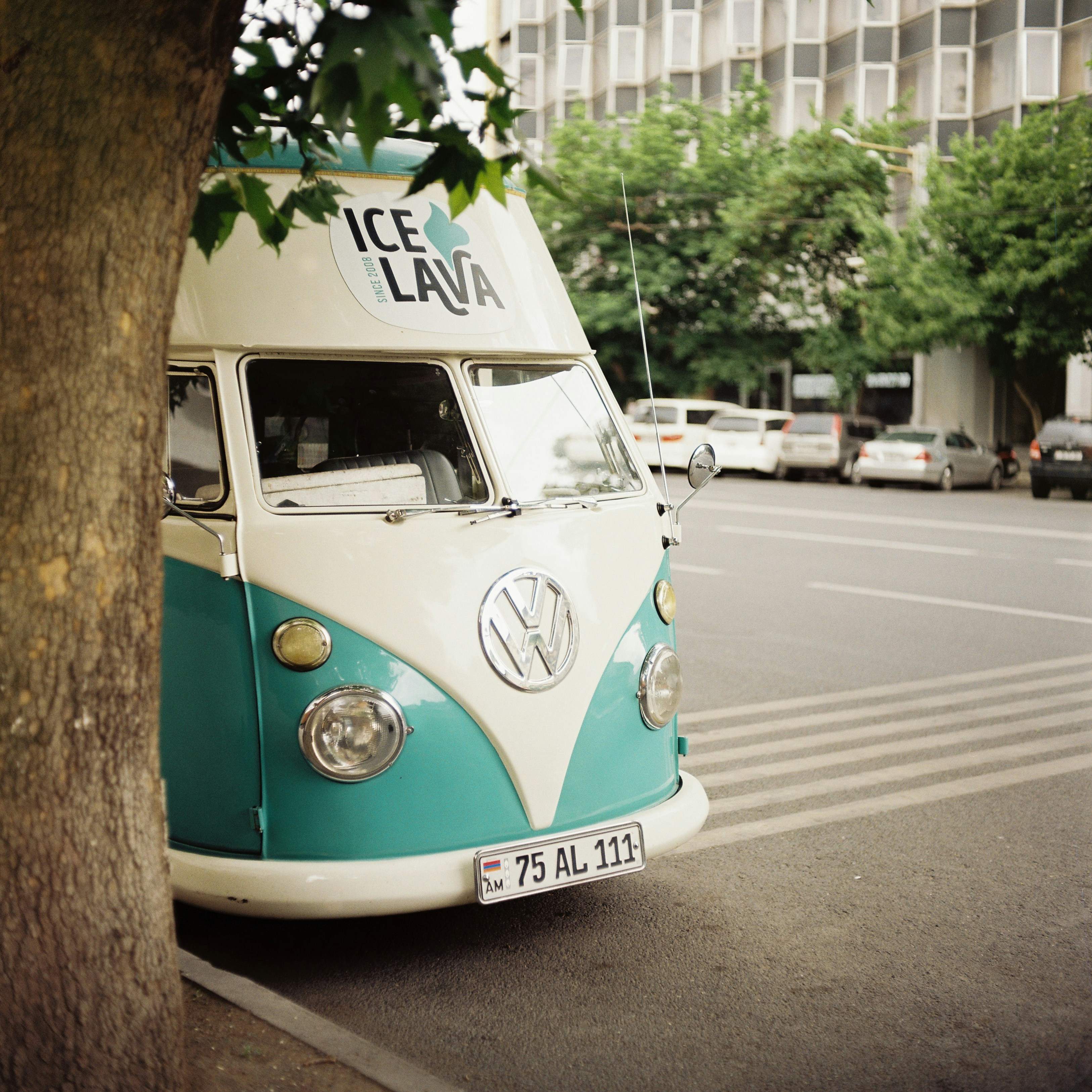A vw bus parked on the side of the road photo – Free Yerevan Image on ...
