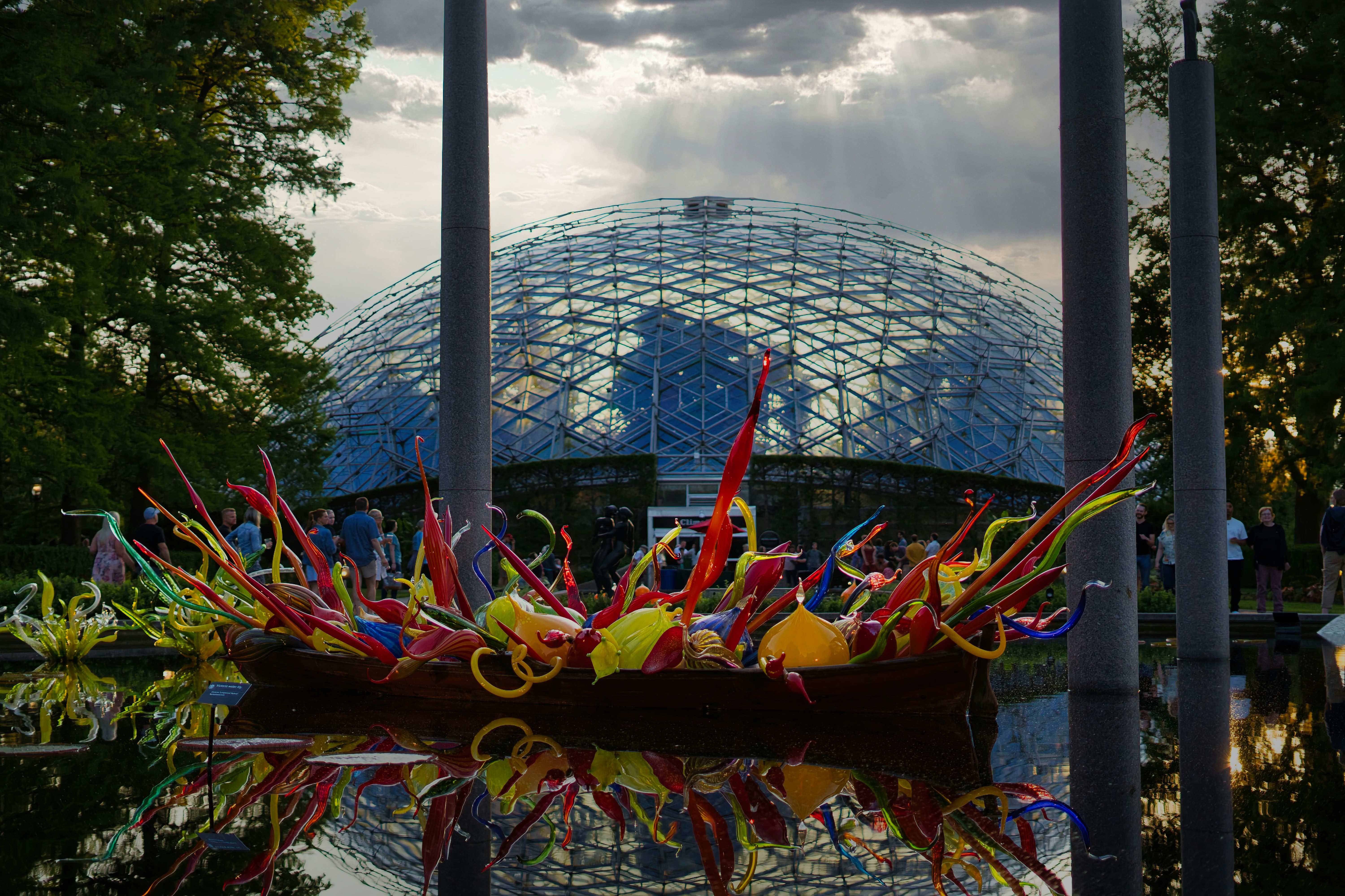 Floating Parade of Color in Front of the Glass Dome