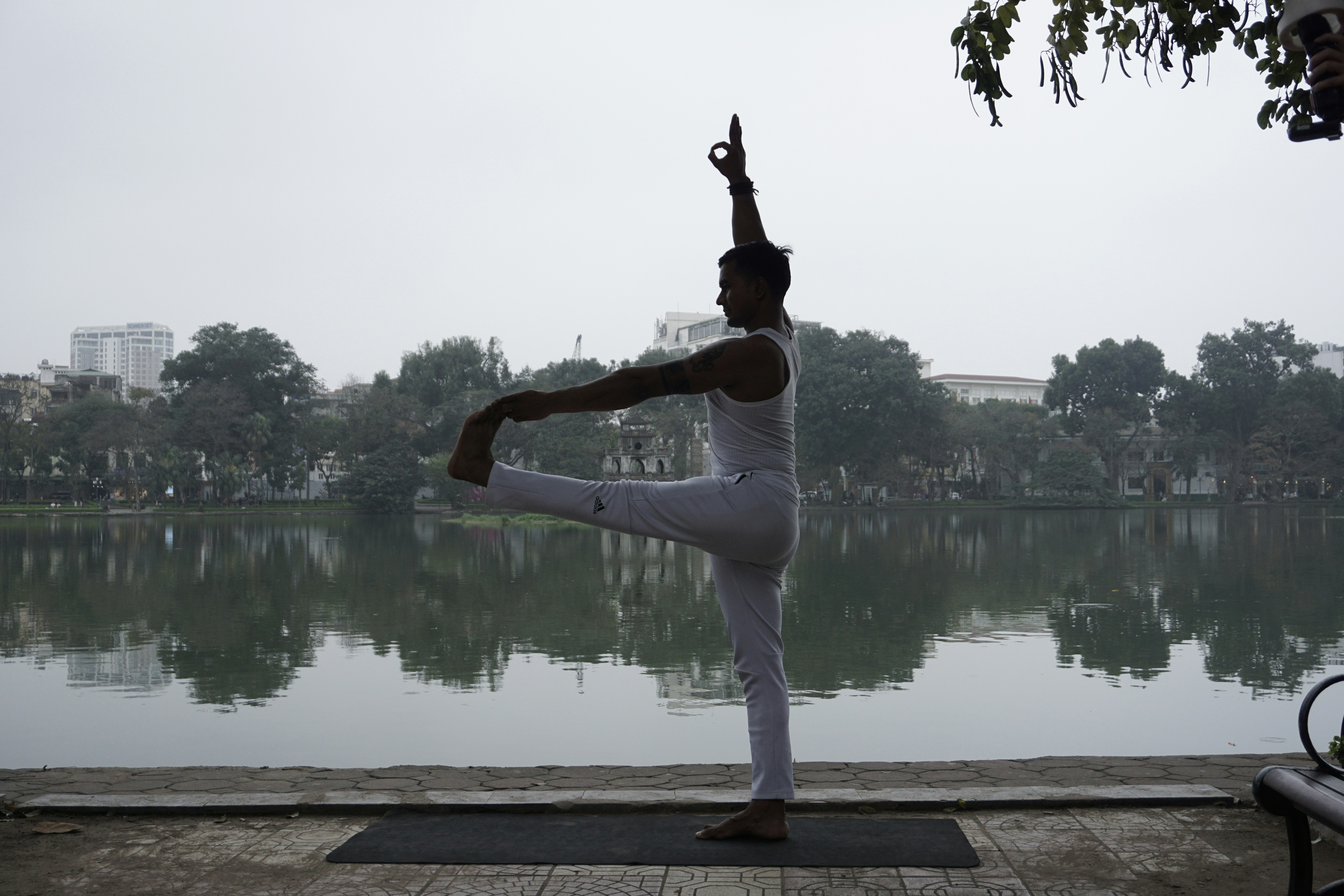 Tranquil Yoga by the Lakeside