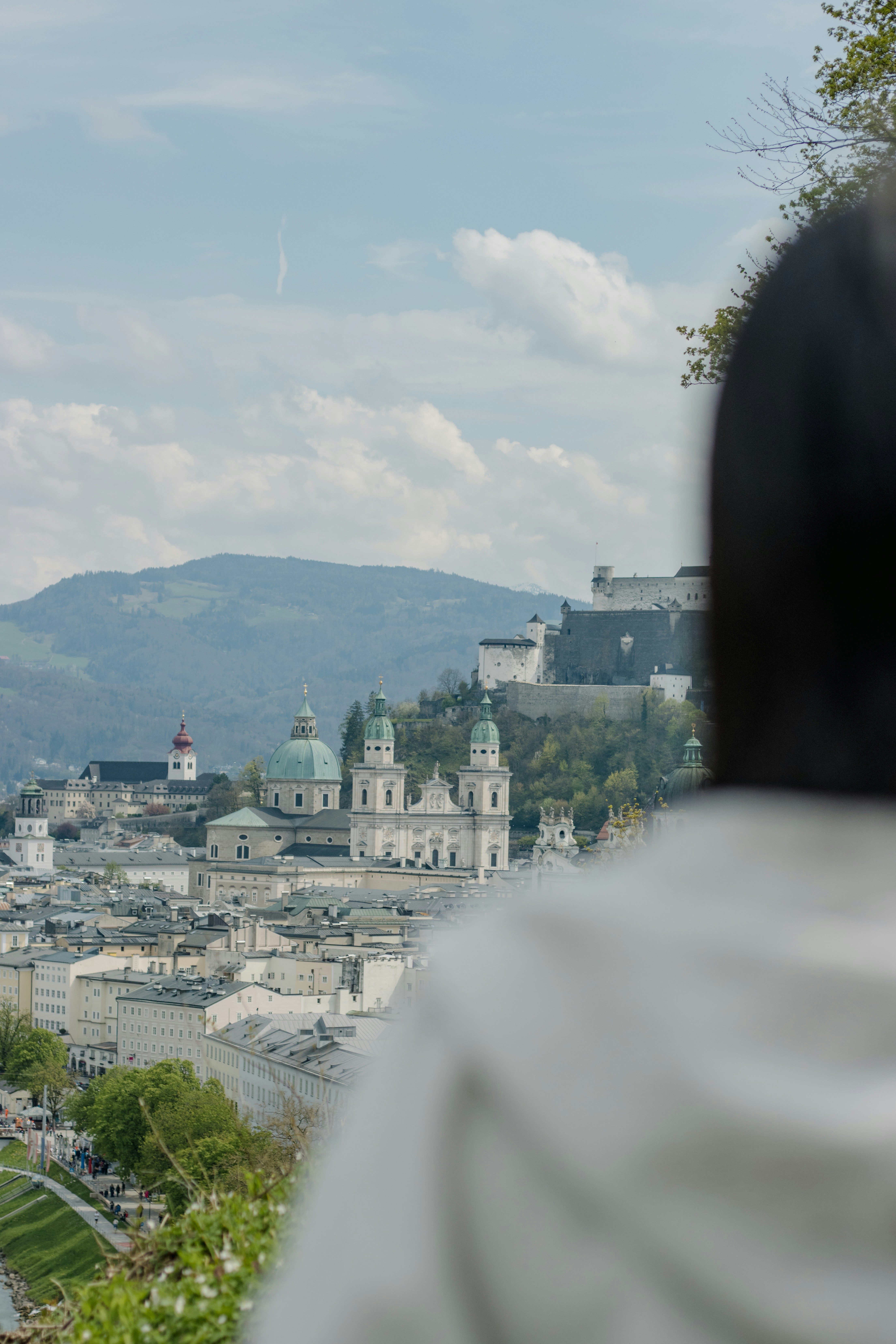 Distant Domes Over a Hilltop Fortress: A Quiet Gaze from the Overlook