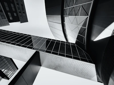 Bridges in Shadow: A Monochrome Study of Angles and Arches