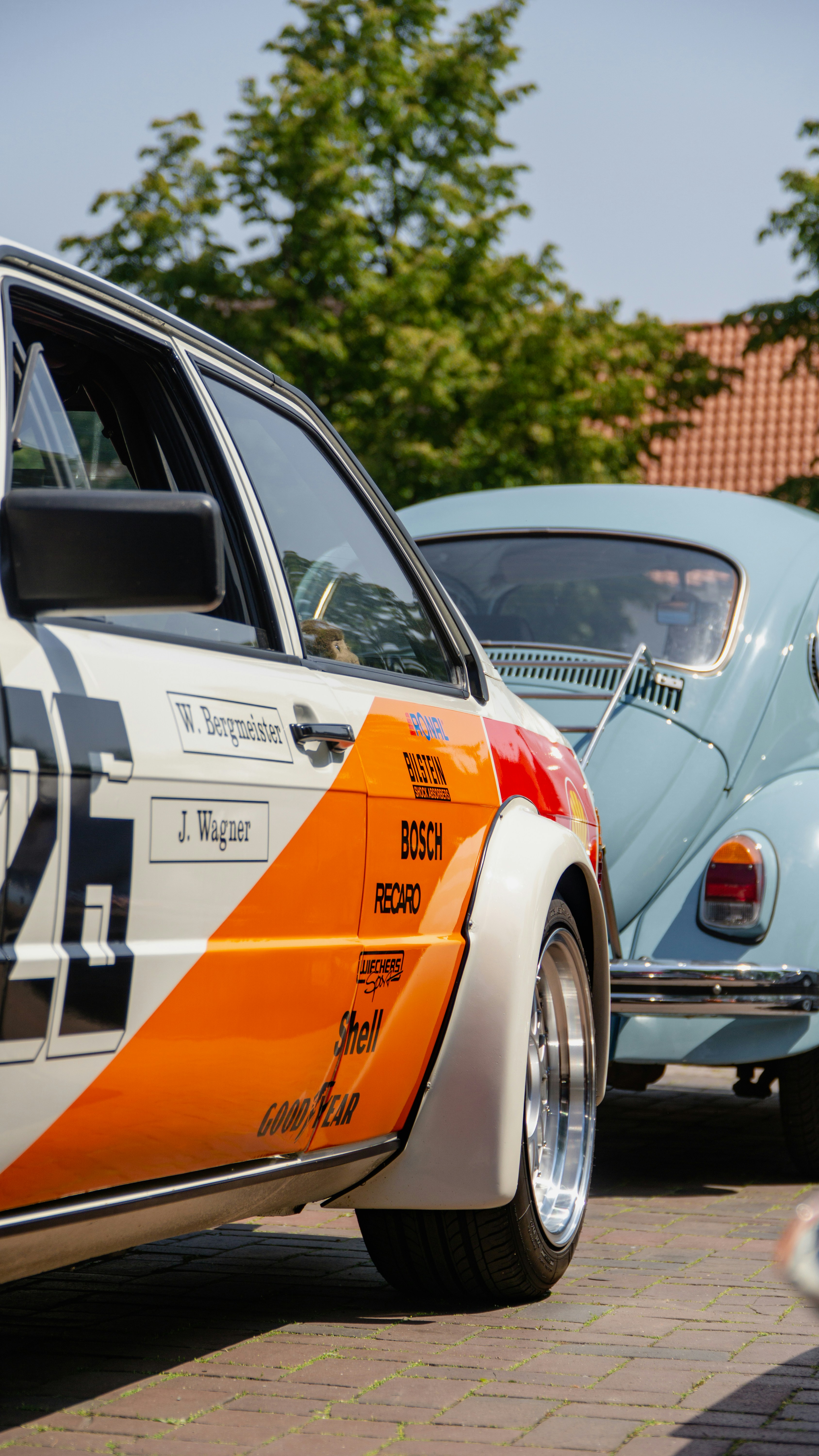 Vibrant Car Duo in Sunlit Harmony