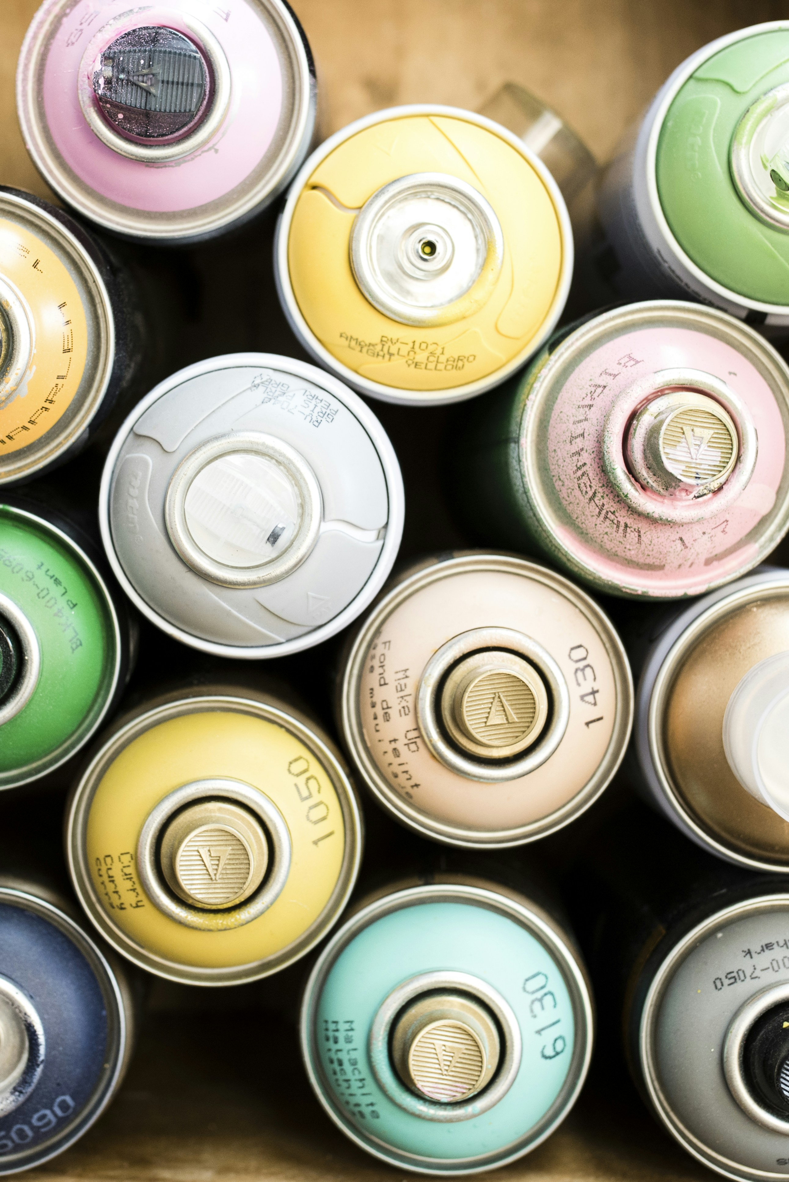 A bunch of cans of different colors and sizes photo – Free Spray can ...