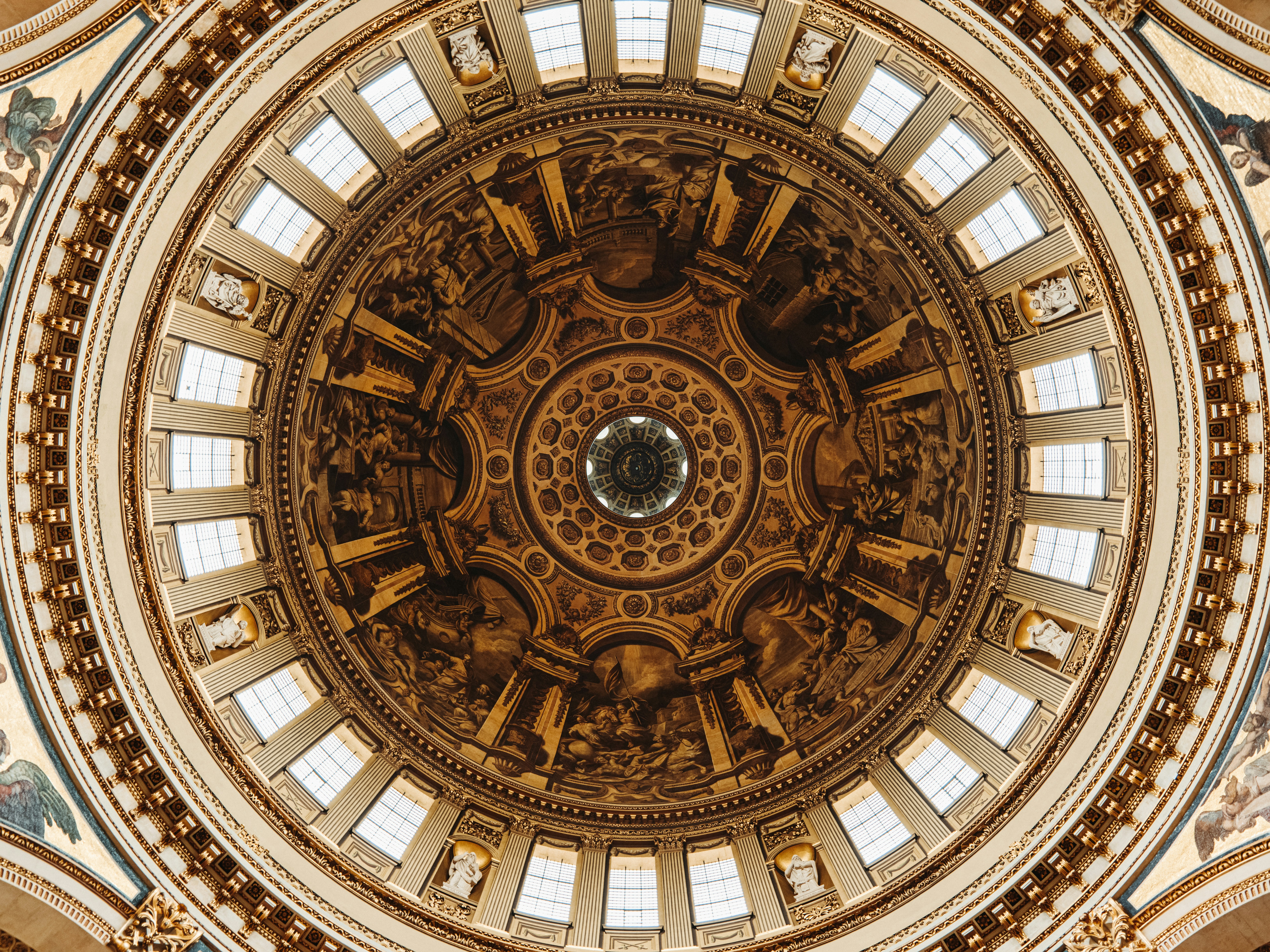 The ceiling of a building with a domed ceiling photo – Free Apse Image ...