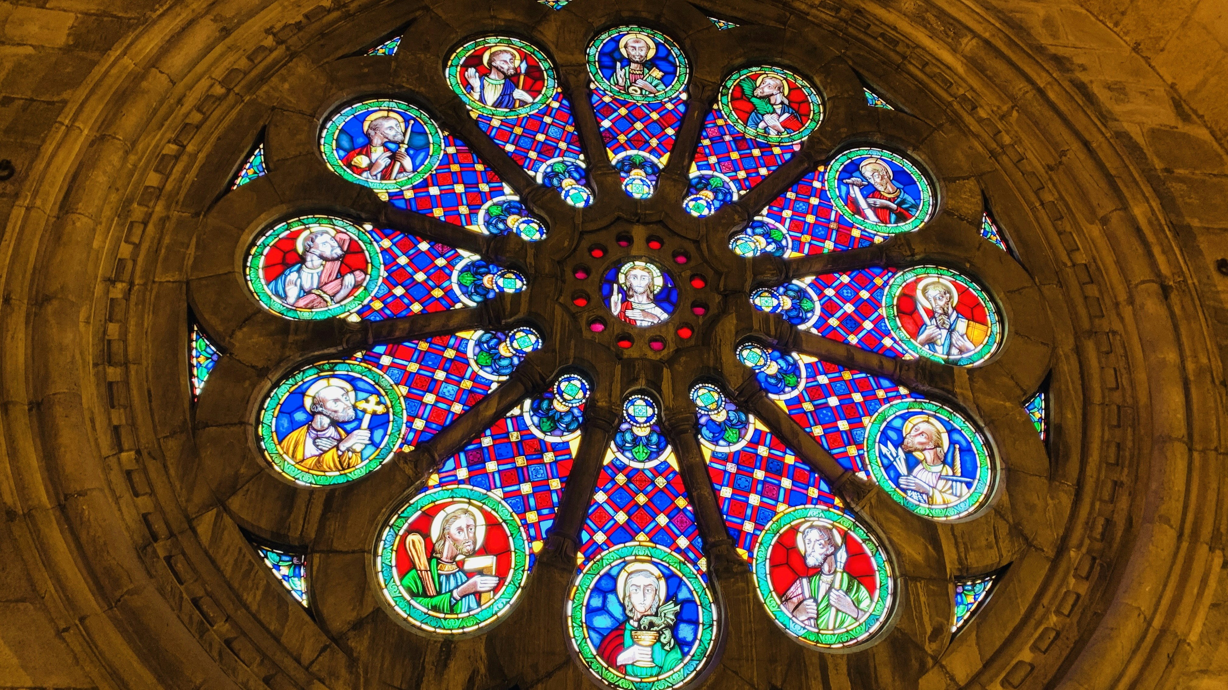Saints in Glass: The Silent Orbit of a Cathedral Rose Window