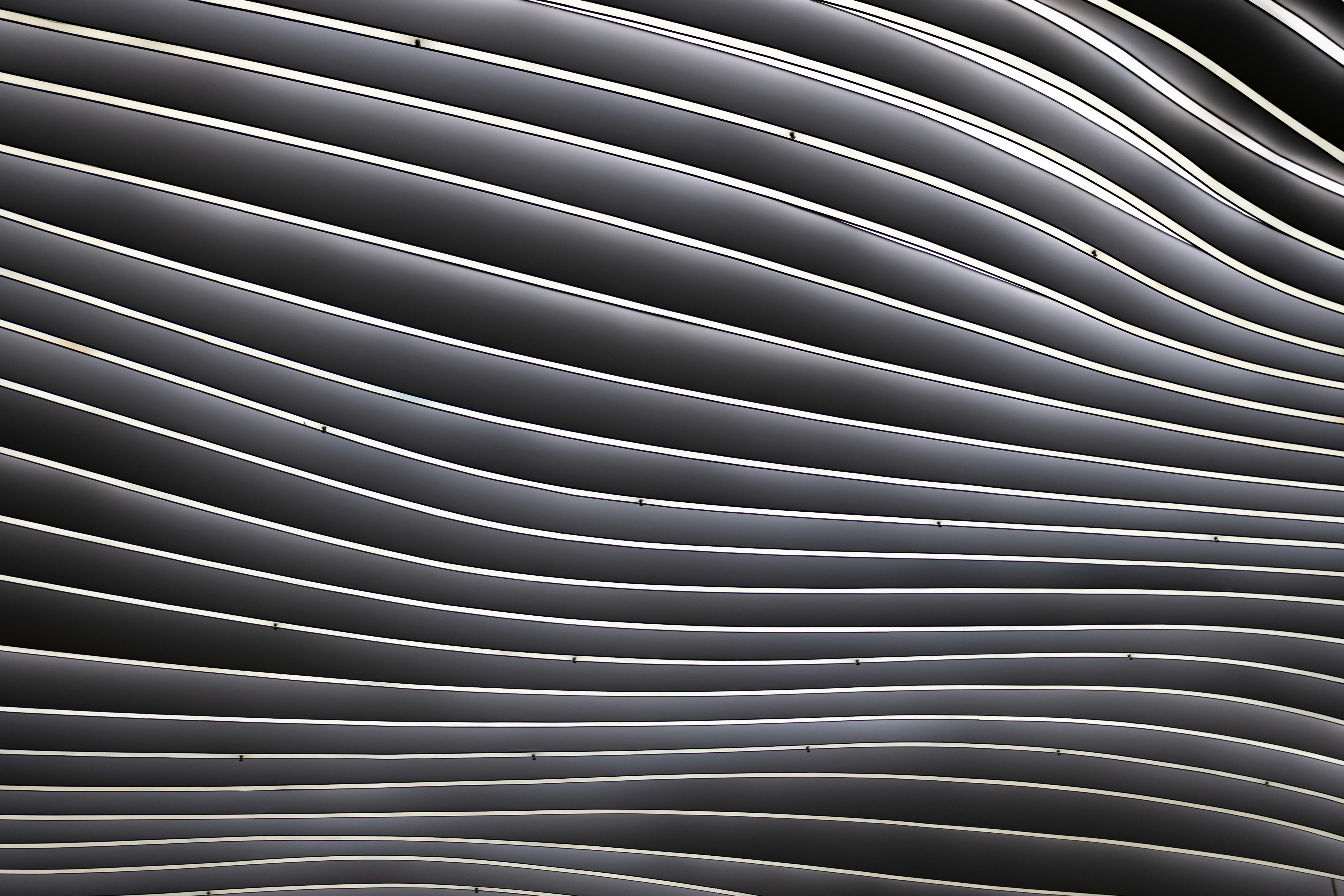 A close up of a building made of lines photo – Free Lingang center ...