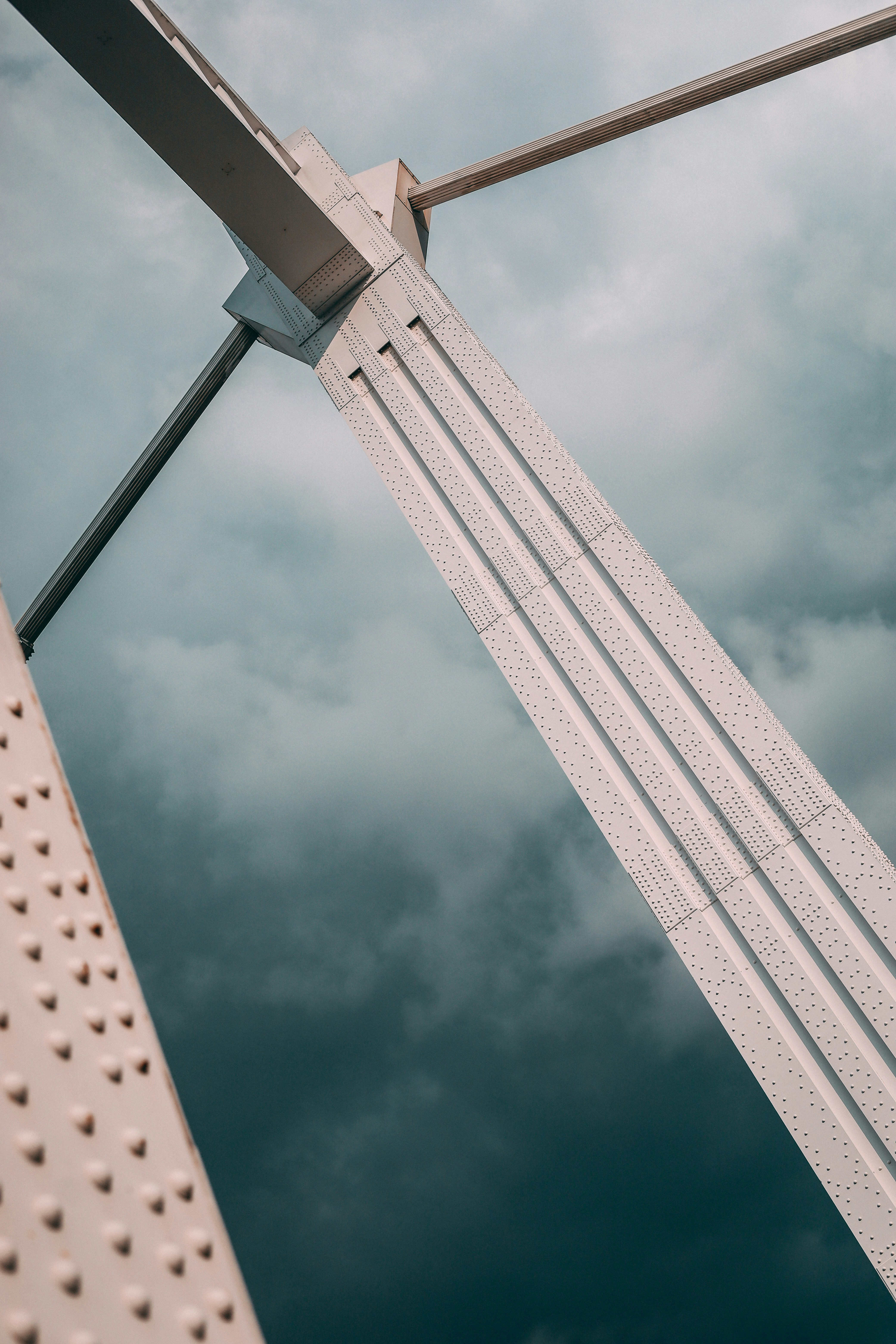 A close up of a metal structure with a sky background photo – Free ...