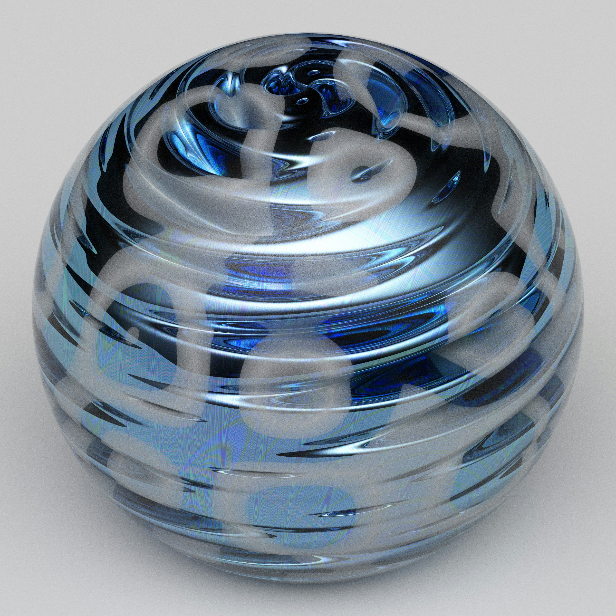 A shiny blue ball with a spiral design on it photo – Free Football ...