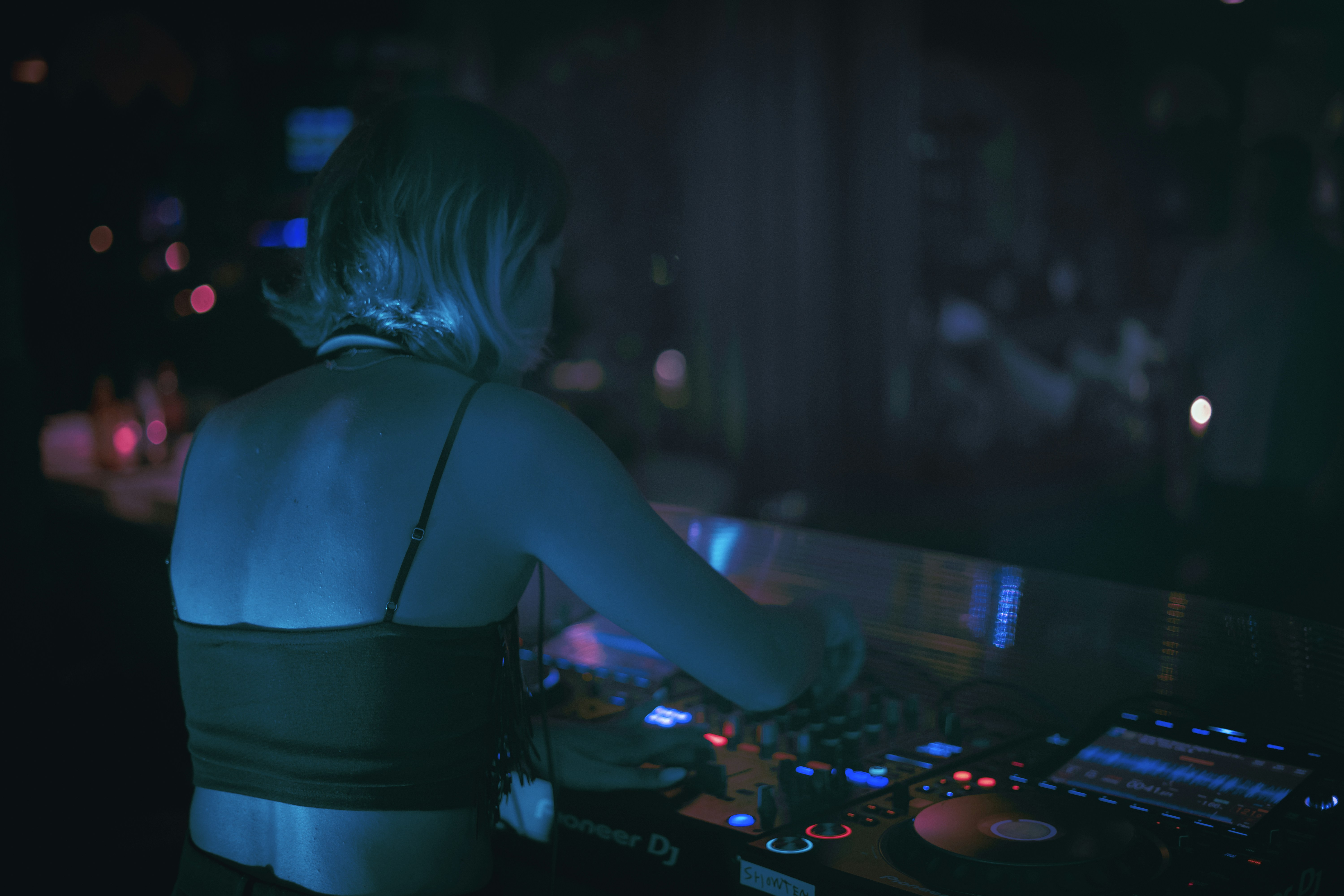 Neon Night at the DJ Booth