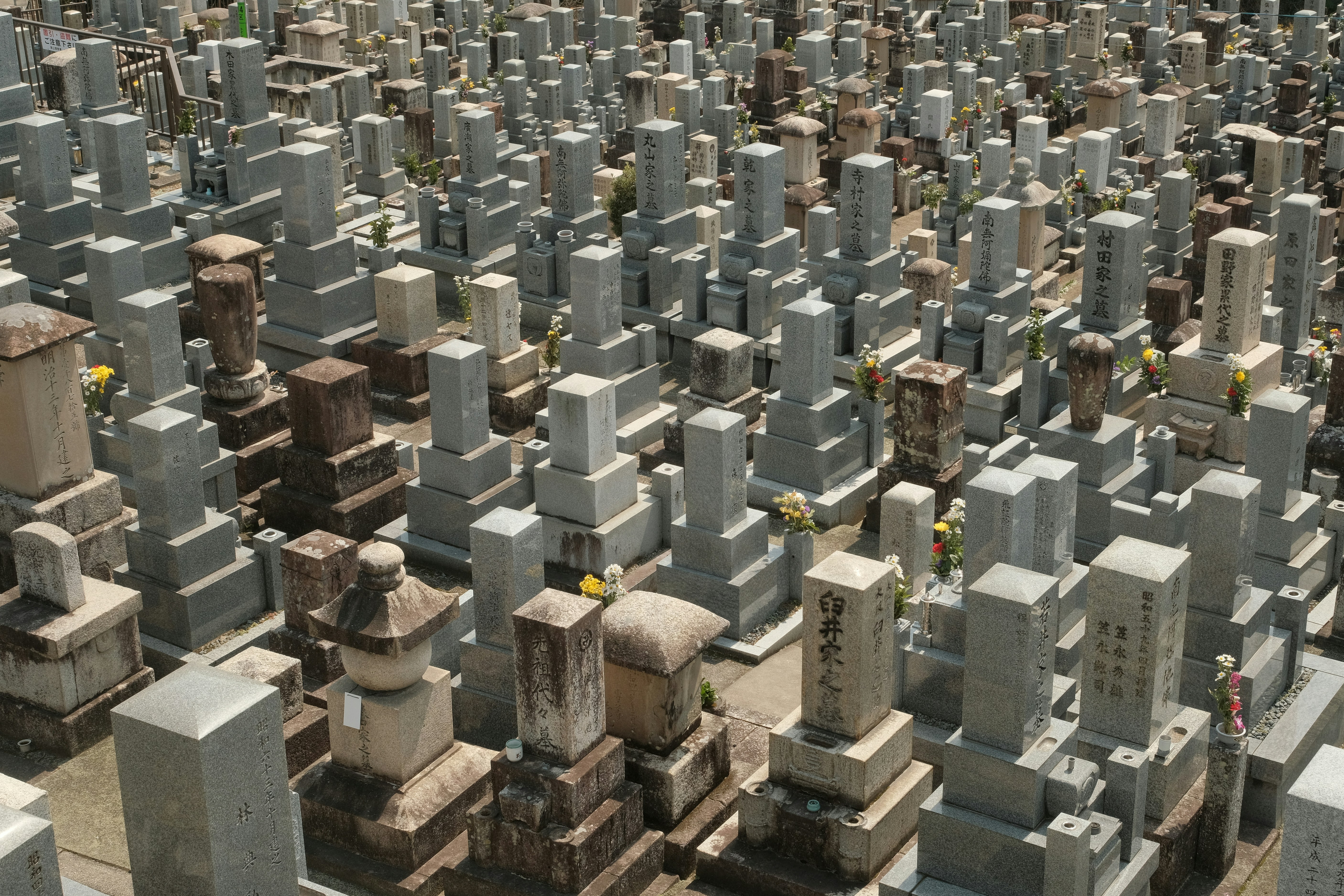 A large cemetery filled with lots of headstones photo – Free Somber ...