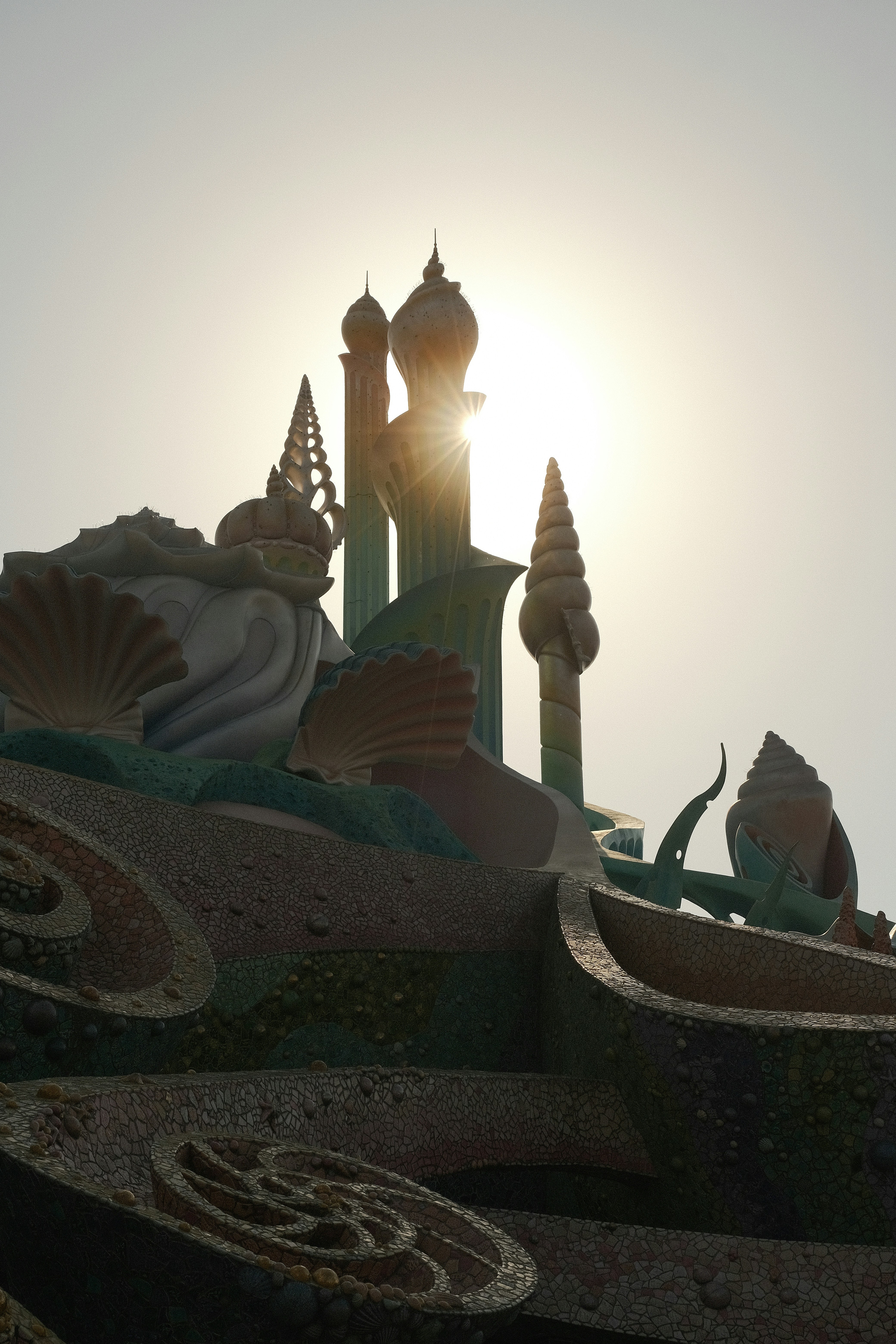 Whimsical Architecture Against the Sun