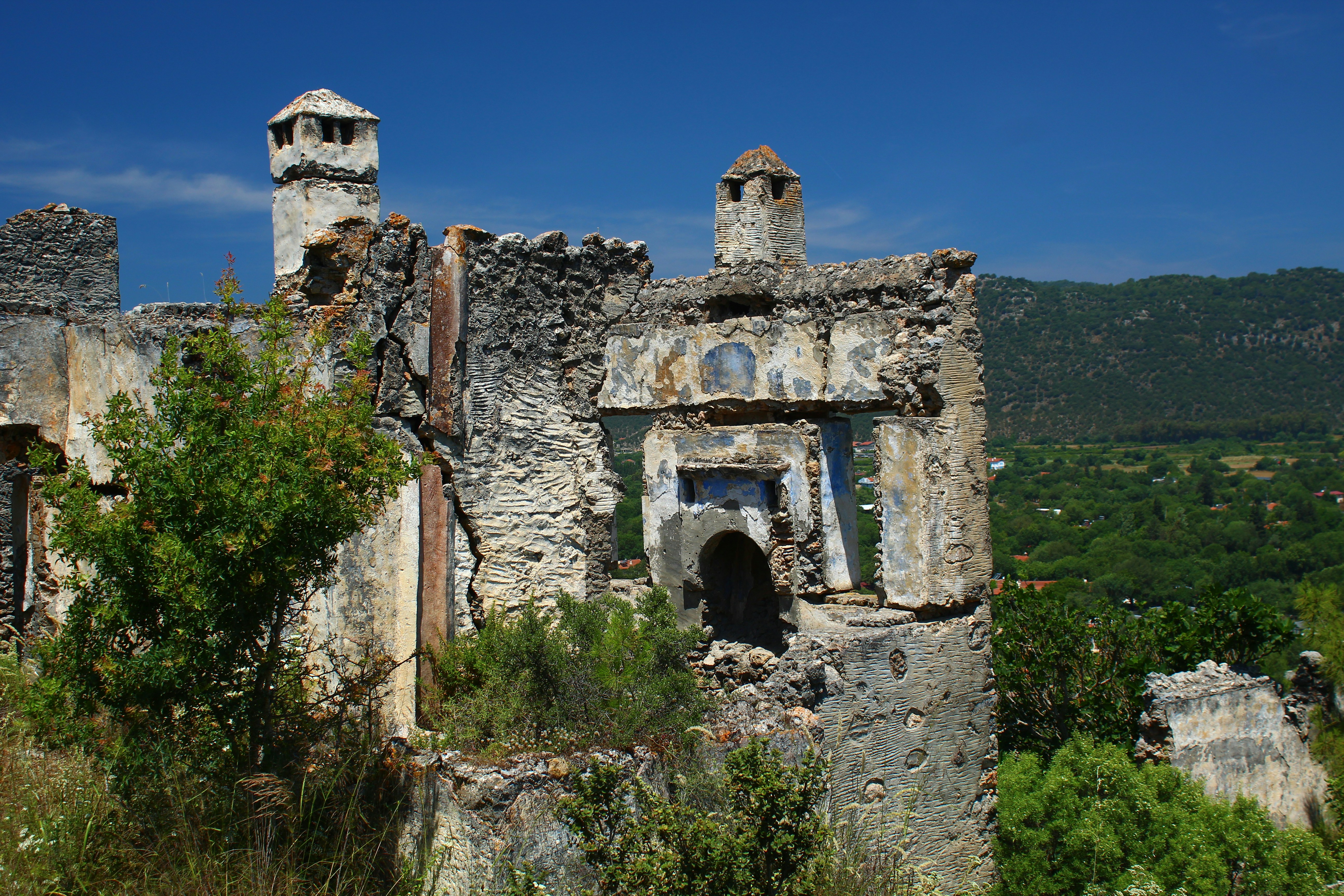 A very old building with some trees in front of it photo – Free Kayaköy ...