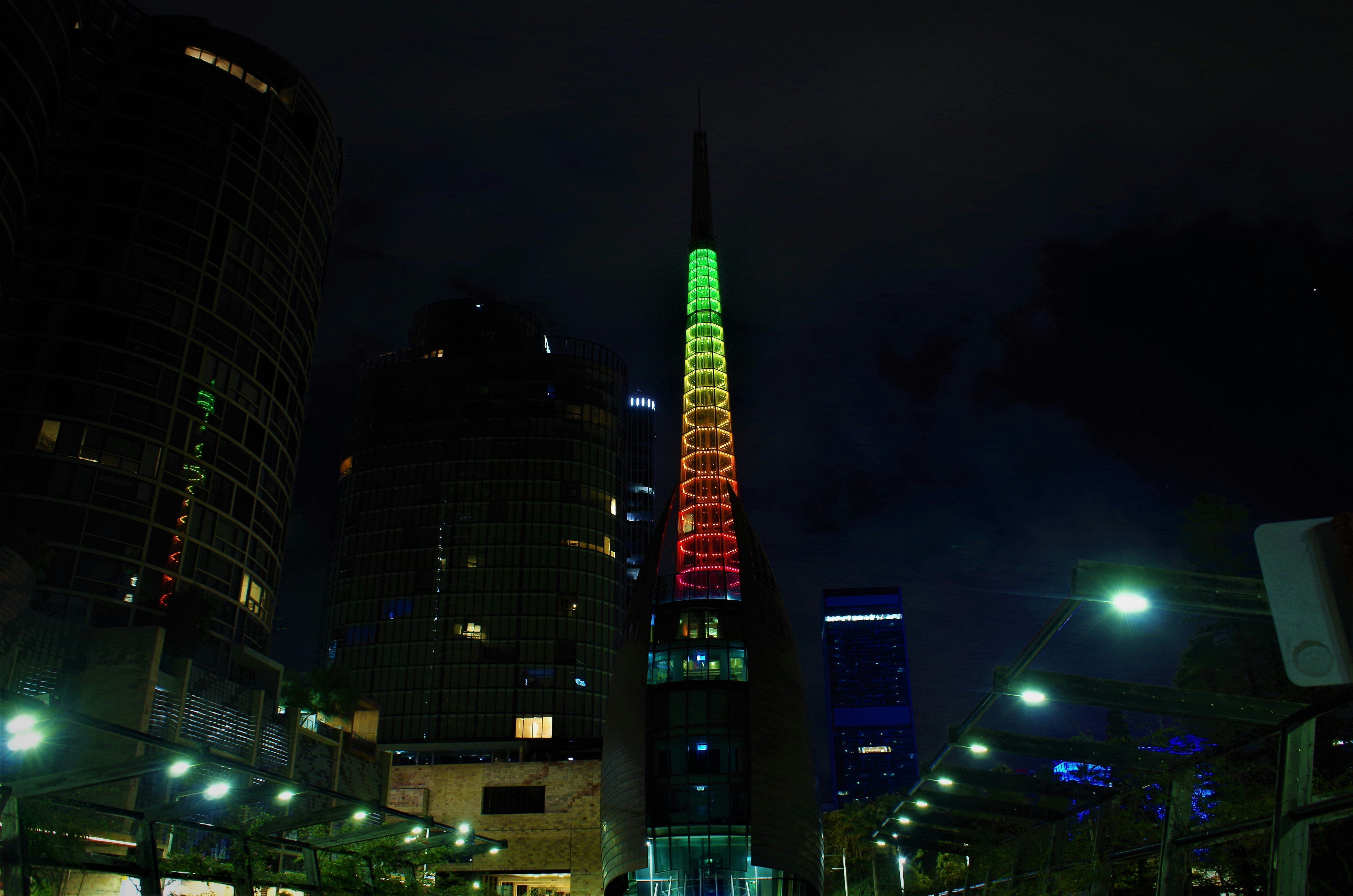 Chromatic Spire Over Neon Horizons