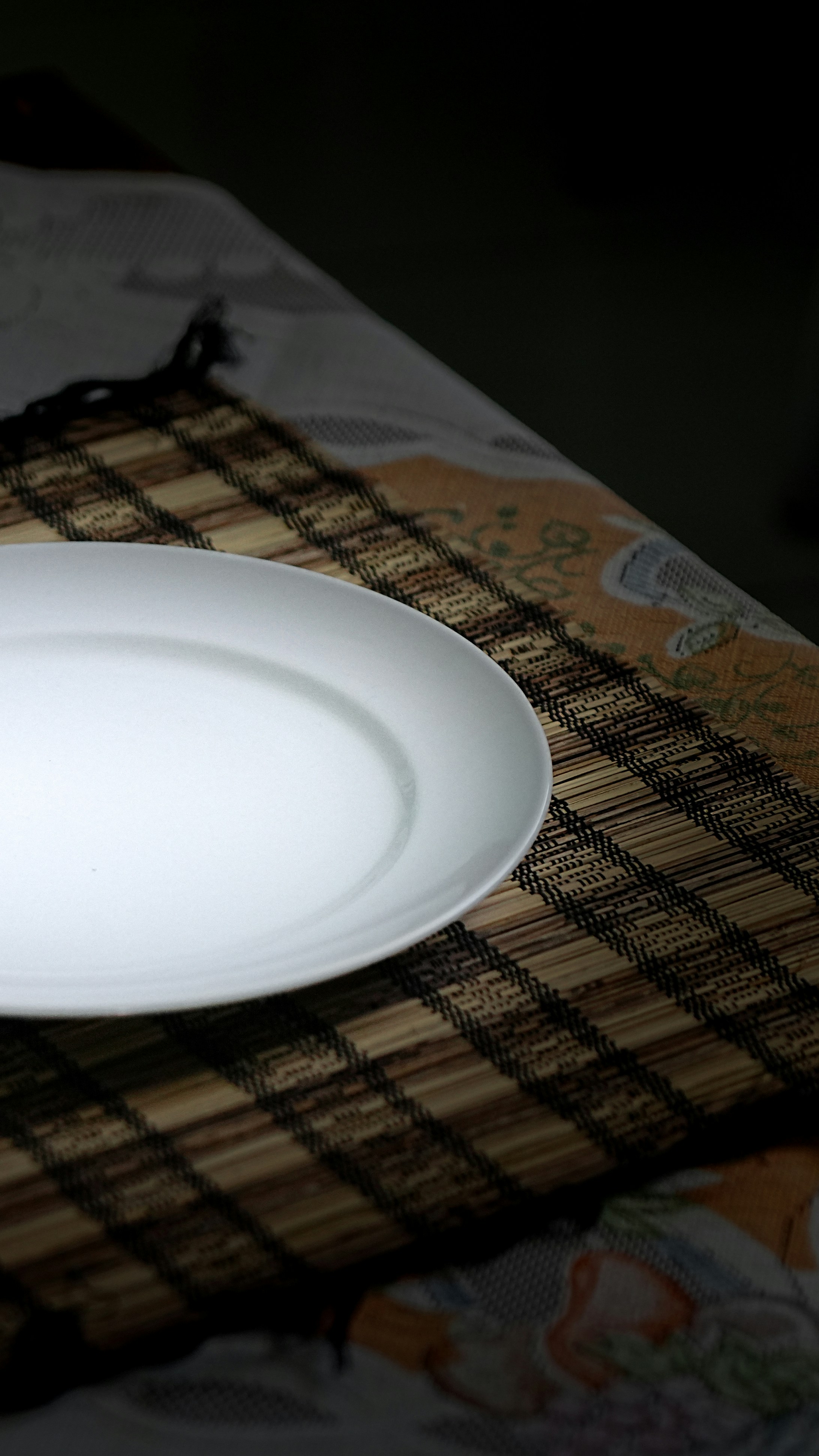 white plate