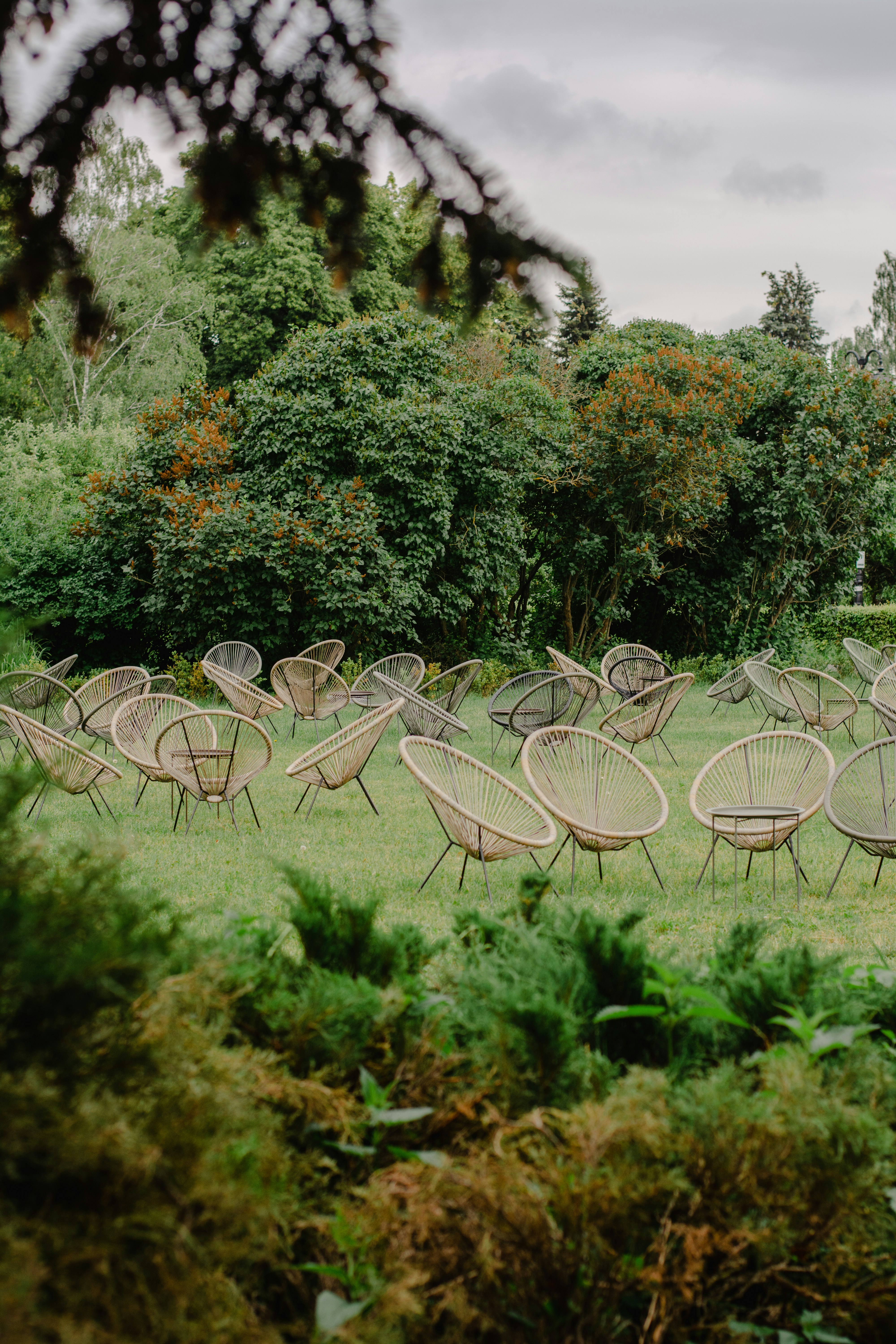 A bunch of chairs that are sitting in the grass photo – Free Grass ...