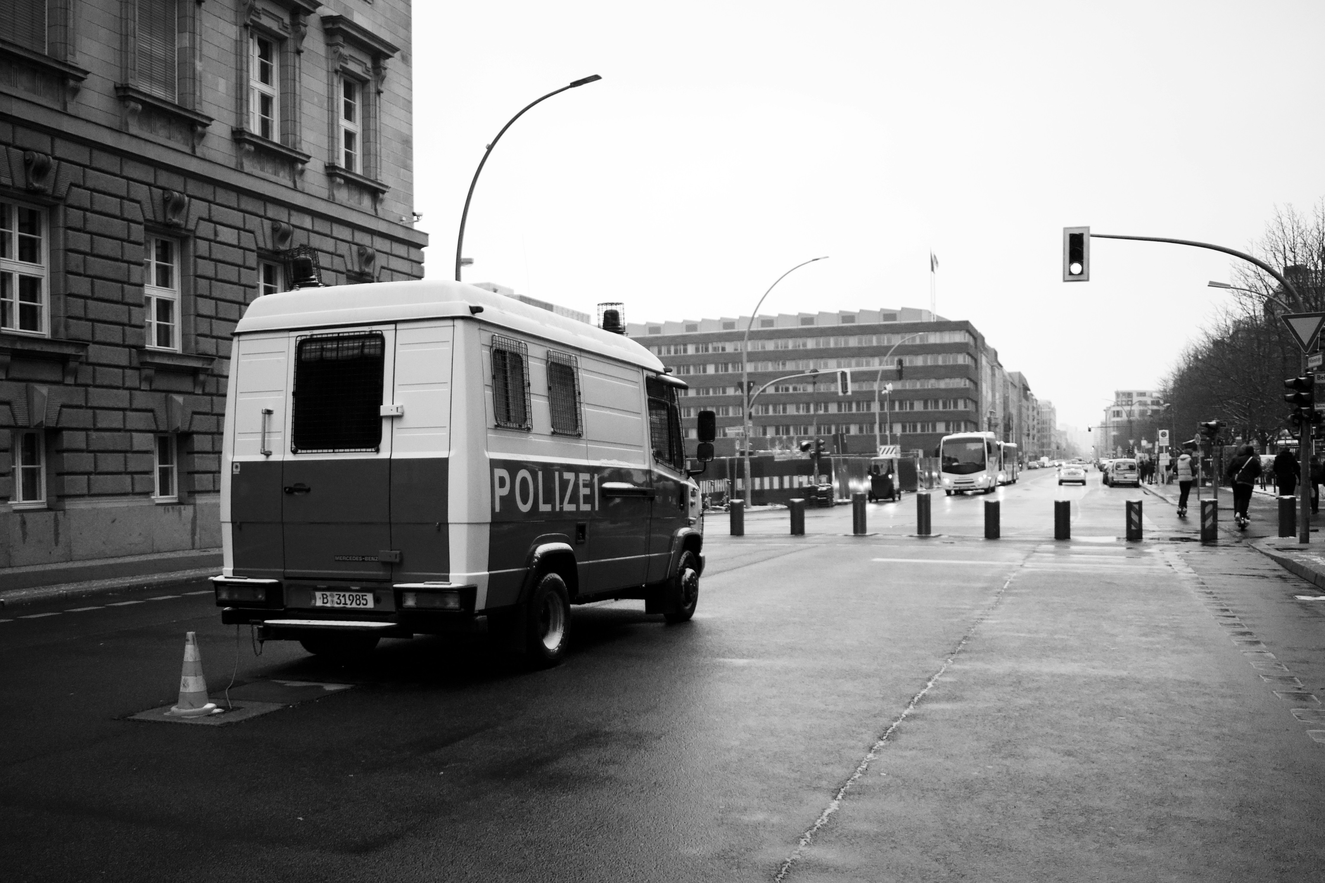 The police at the streets of Berlin