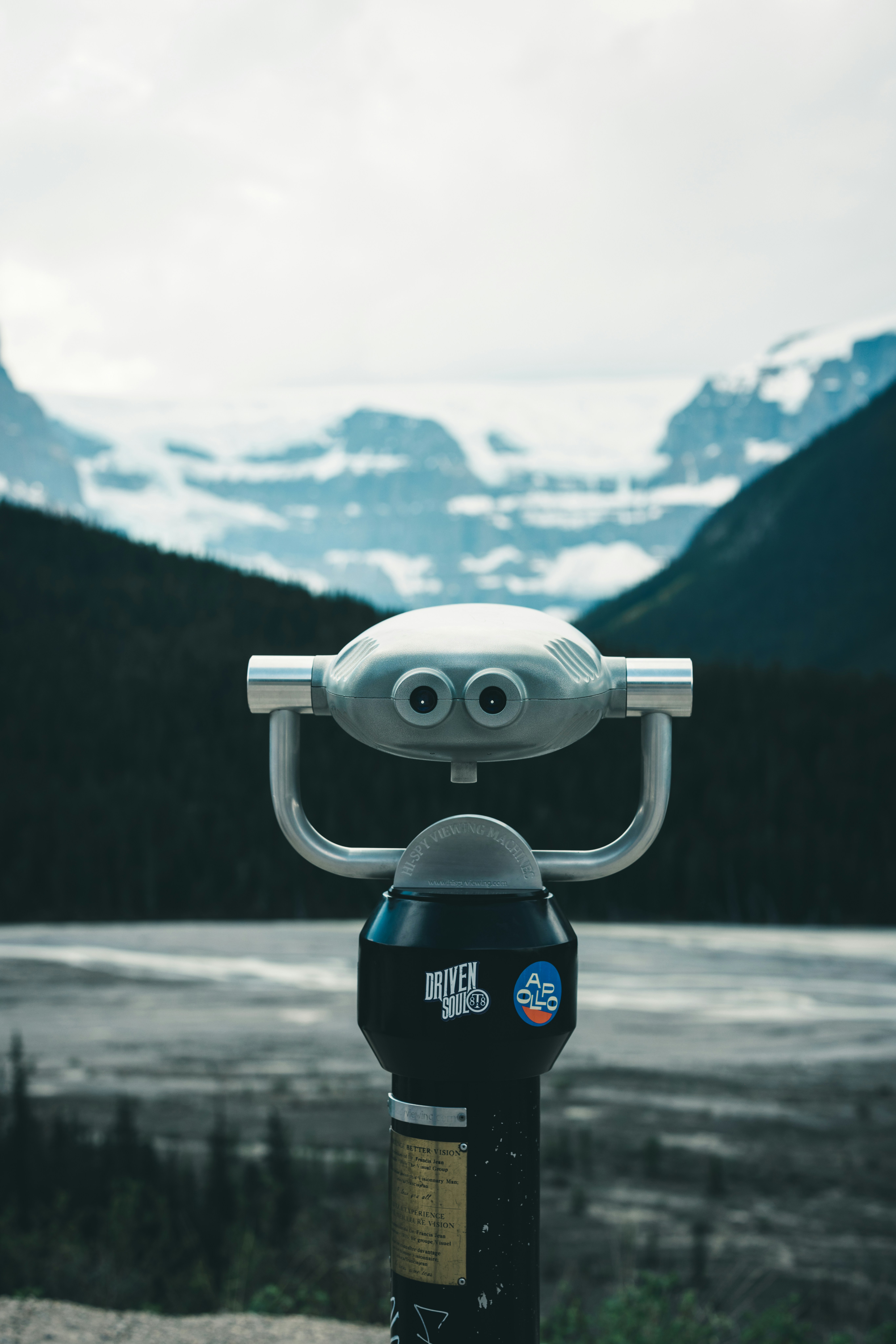 Lookout Scope Over Glacier Valleys