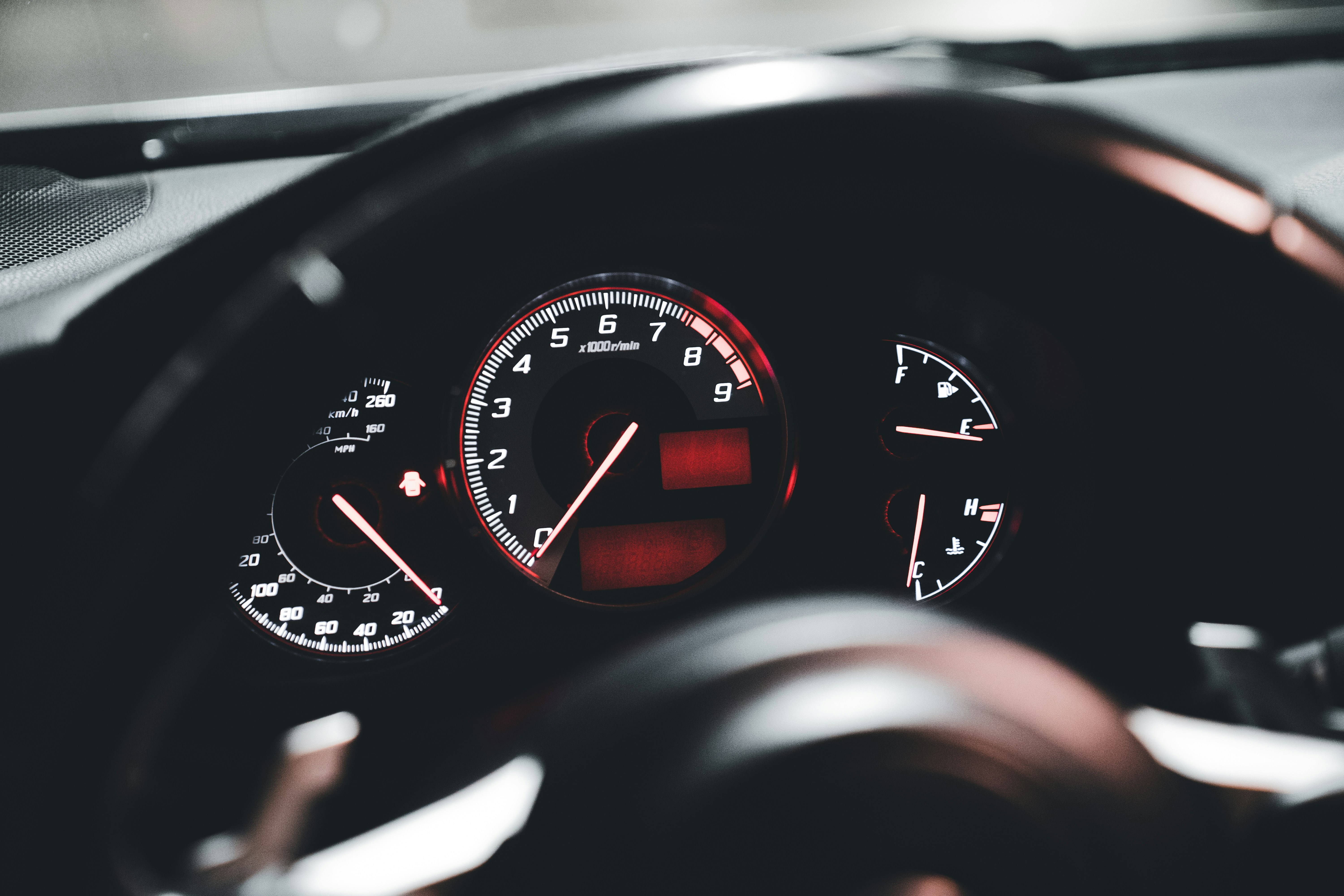 A close up of a speedometer on a car dashboard photo – Free Image on ...