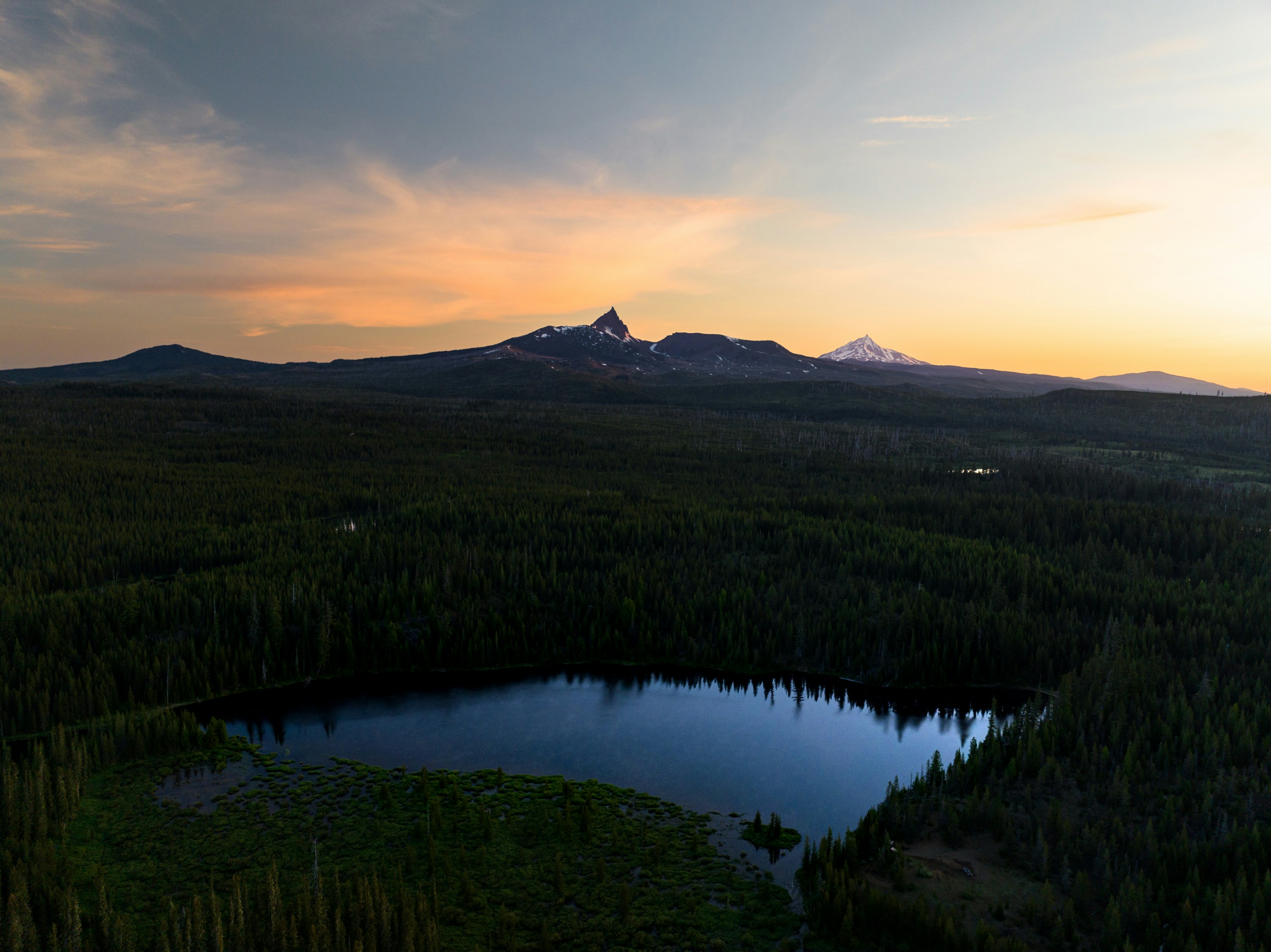 Twilight Reflections Over Serene Wilderness