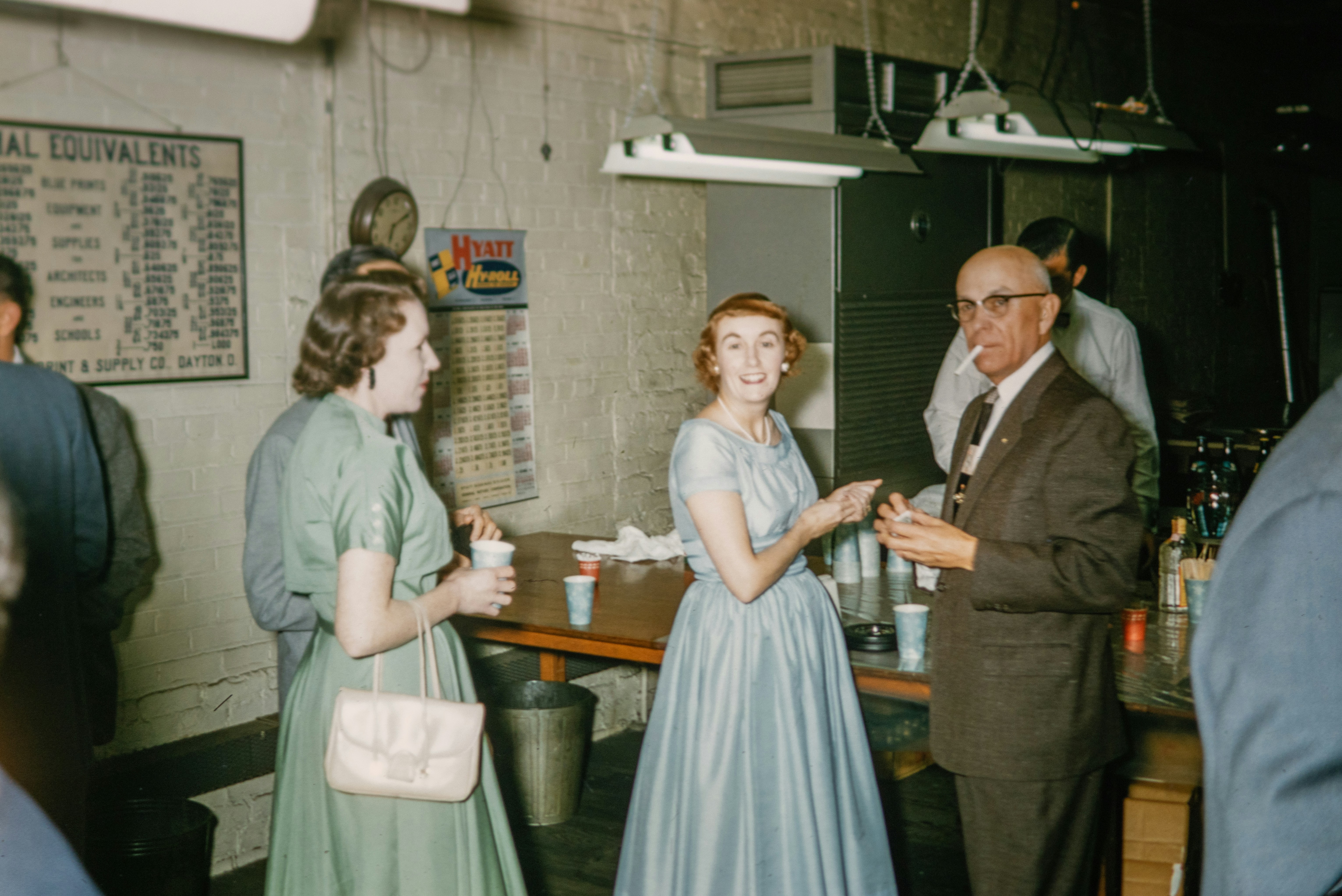 Blue-Gown Interlude at a Vintage Bar