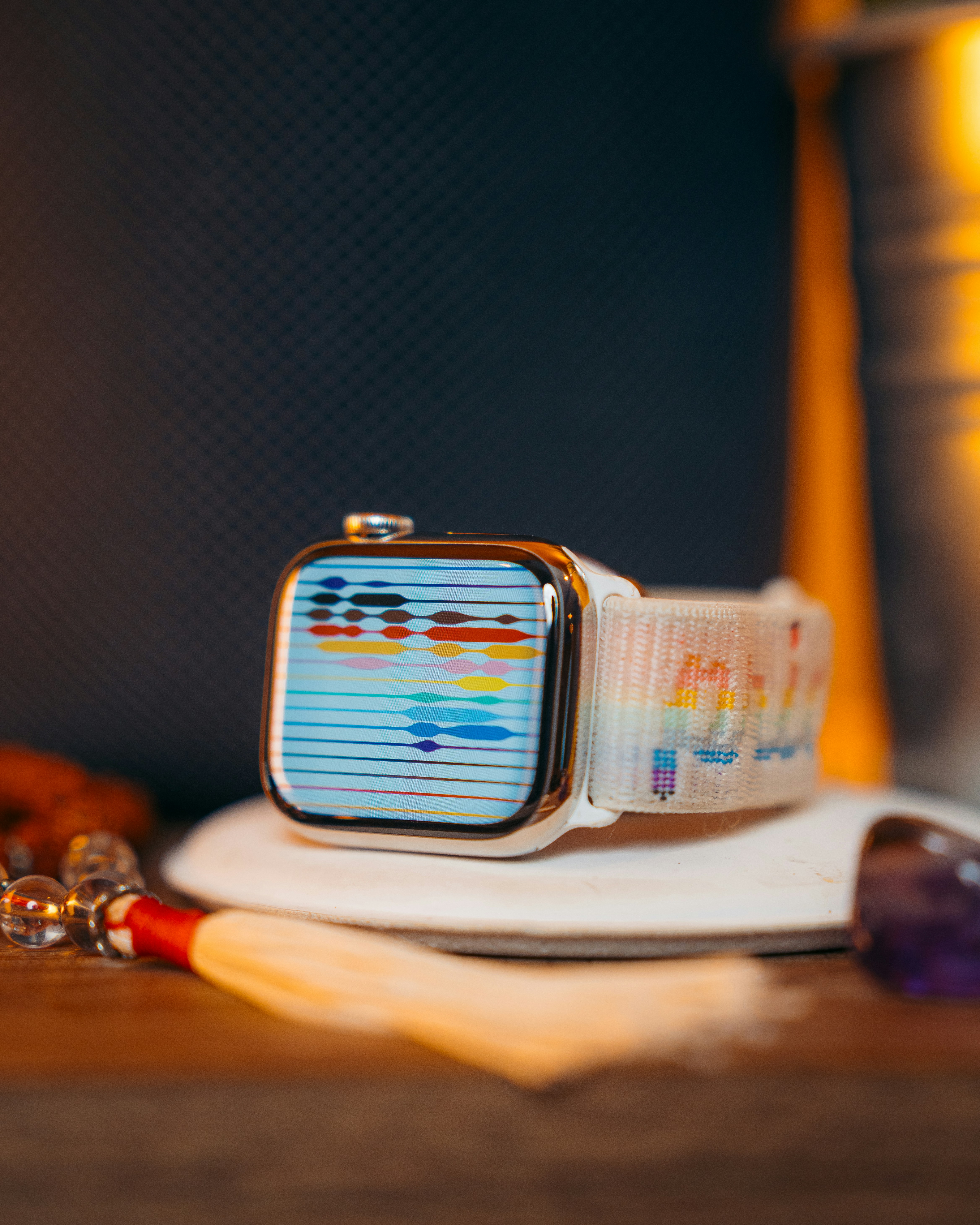A watch sitting on top of a wooden table photo – Free Apple watch Image ...
