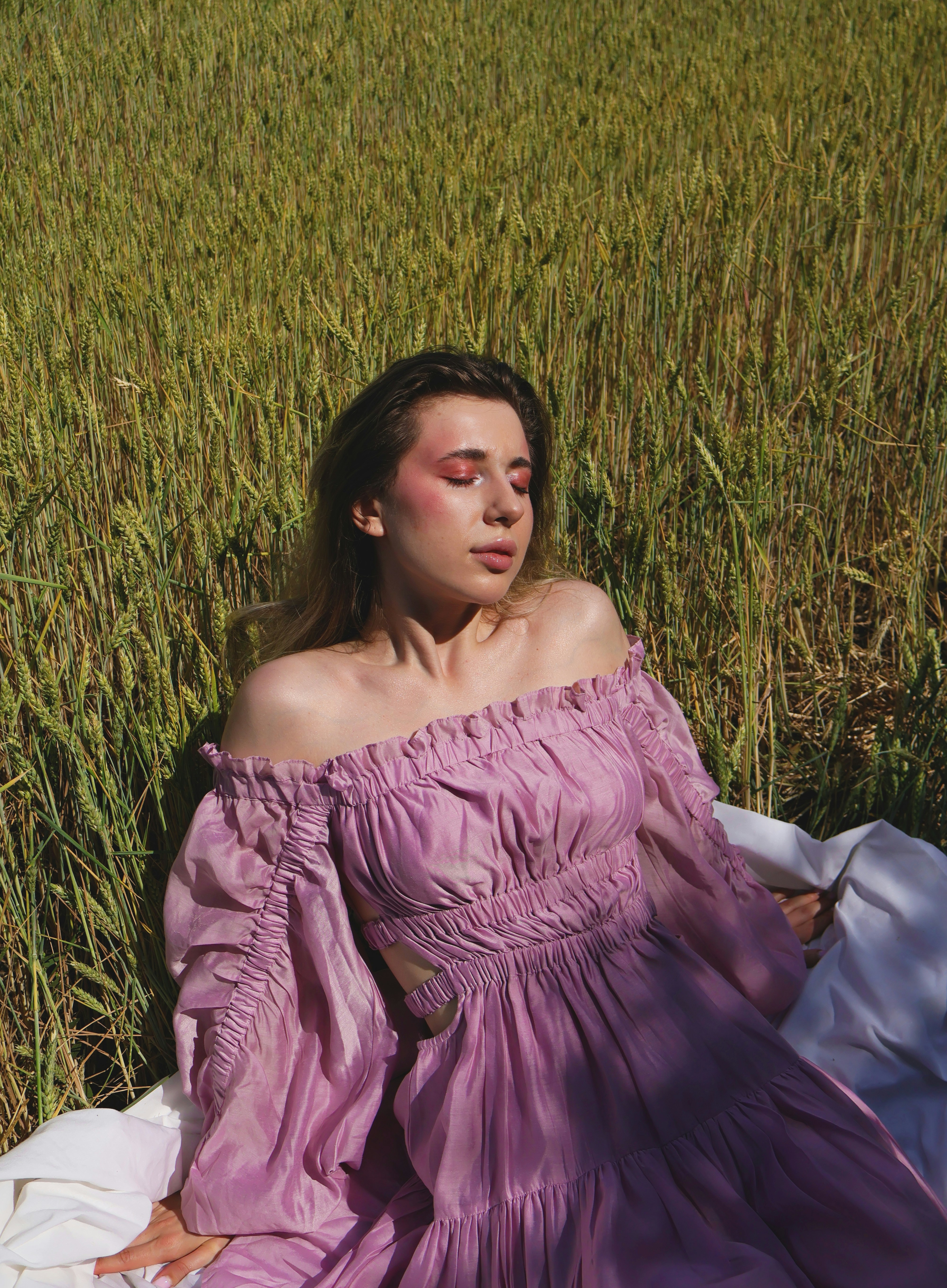 Lavender Gaze in a Field Portrait