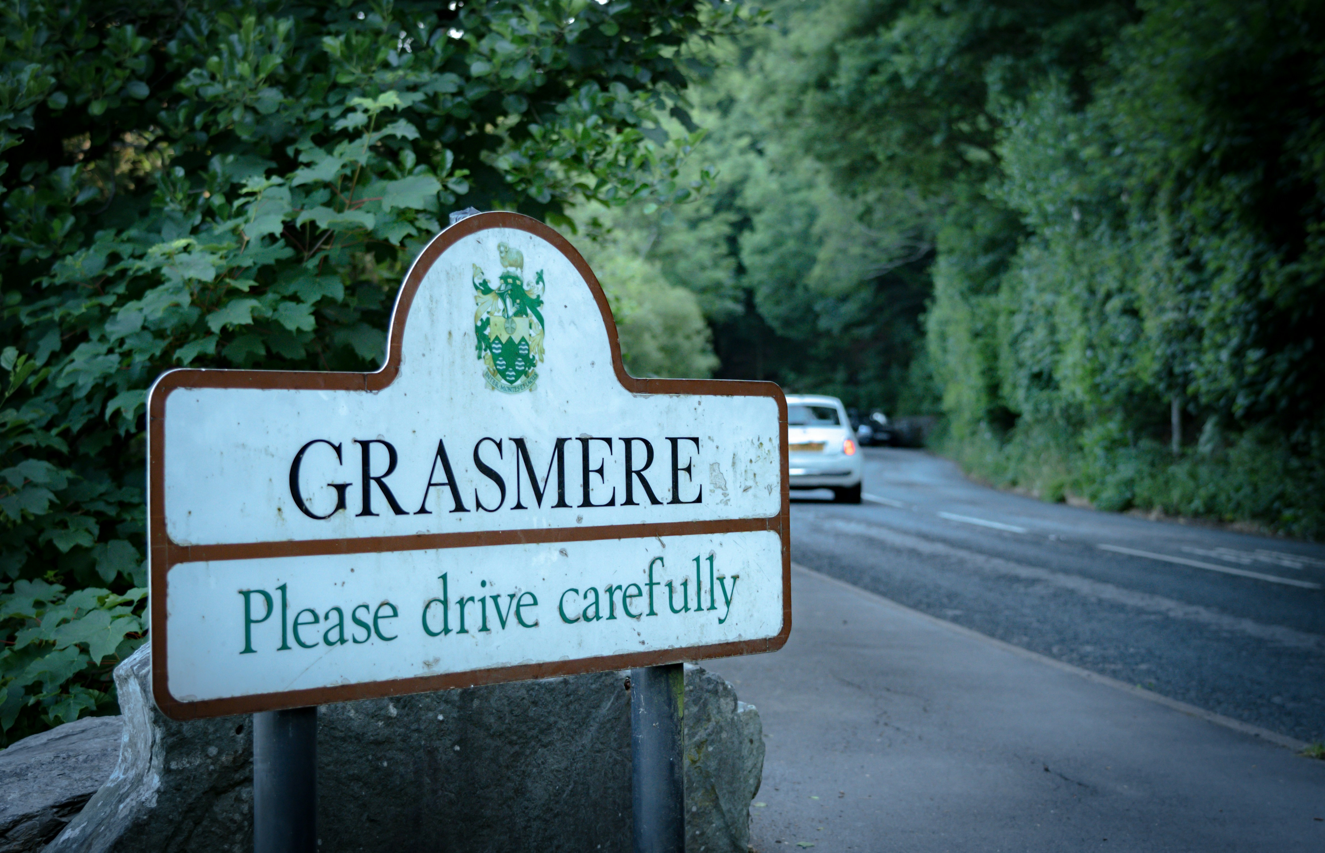 Grasmere Signpost on a Quiet Lane
