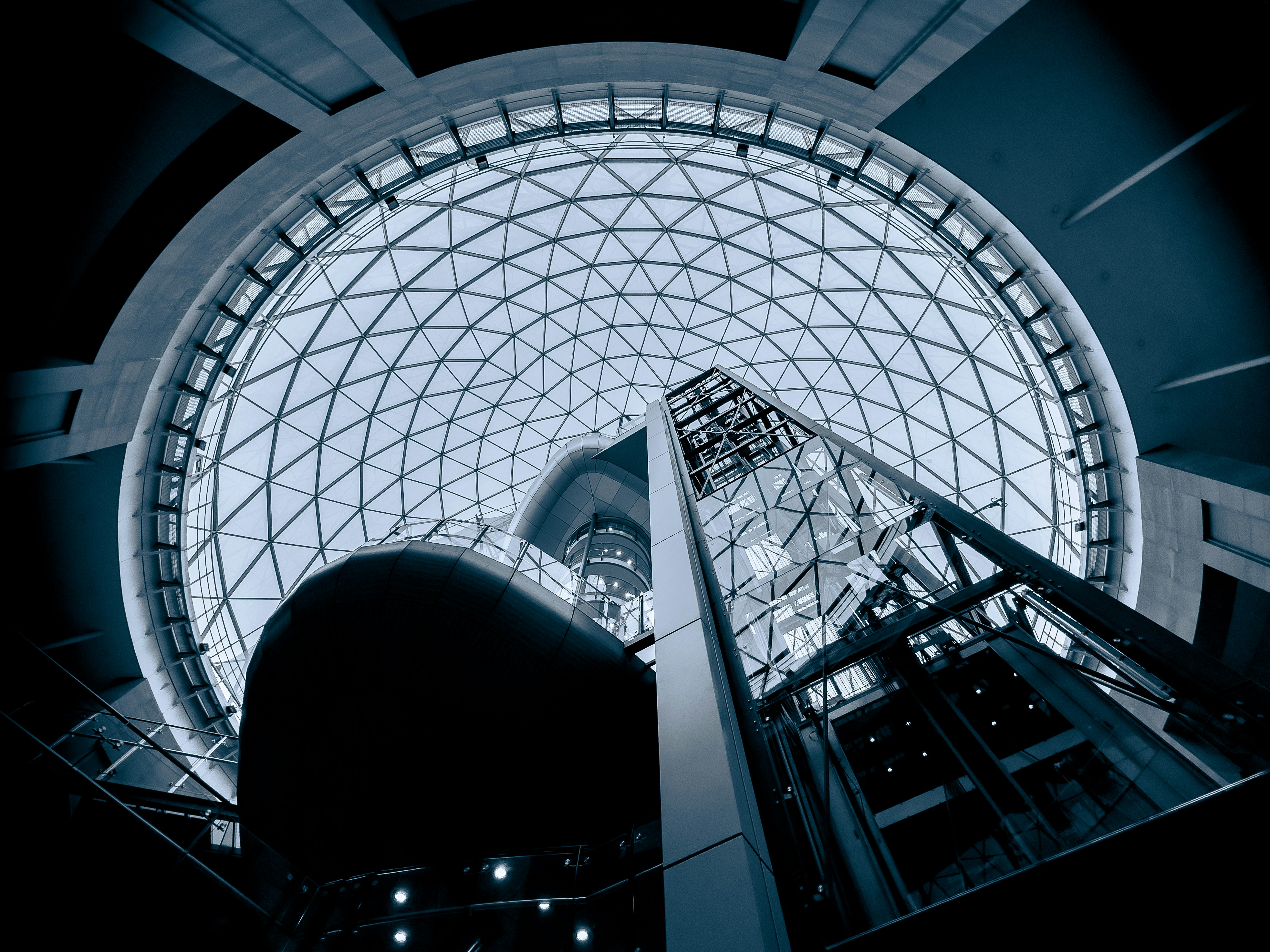 A very tall building with a big glass ceiling photo – Free Belfast ...