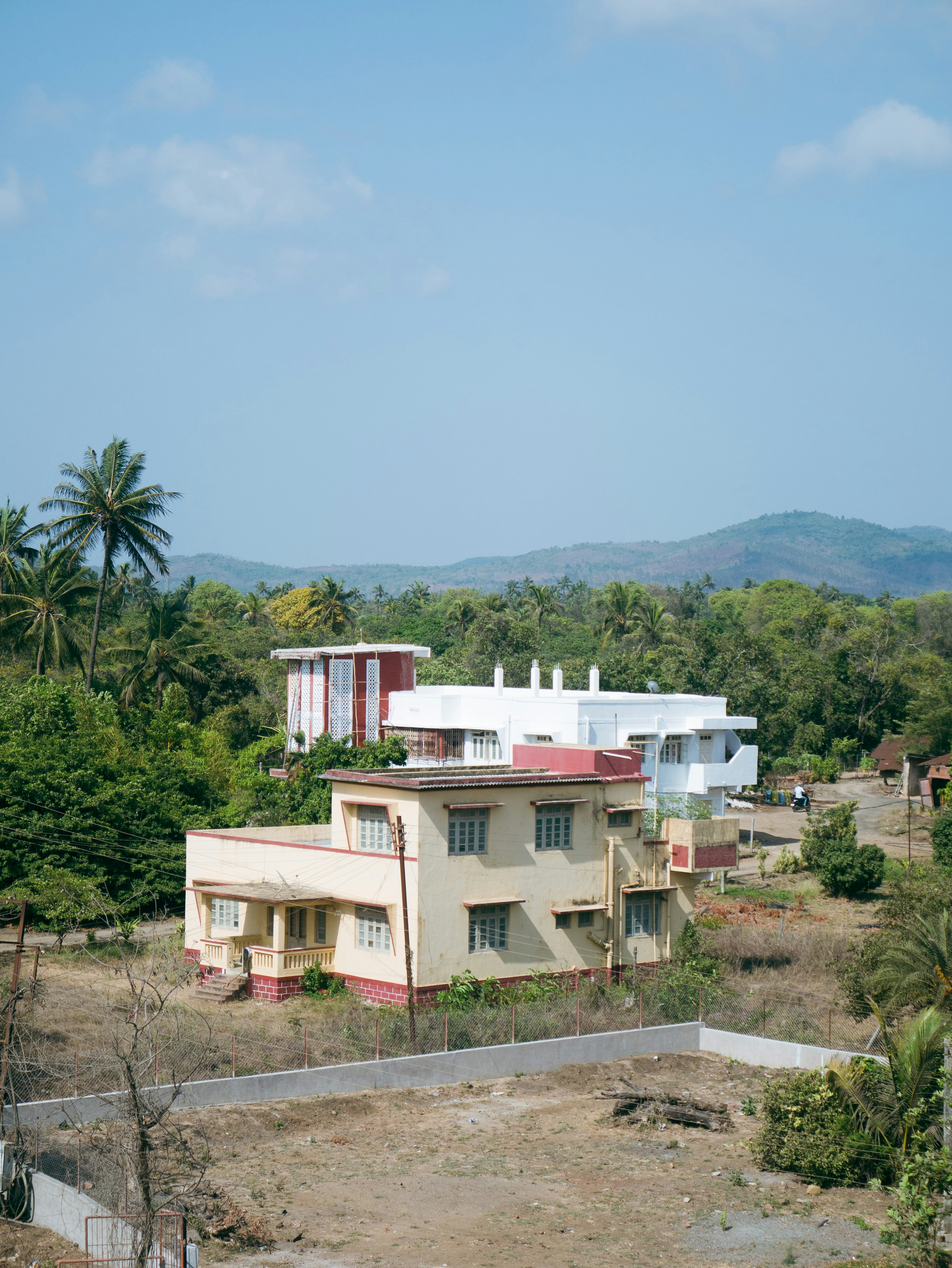 Palm-Row Oasis: A Quiet Block Framed by Hills and Sky