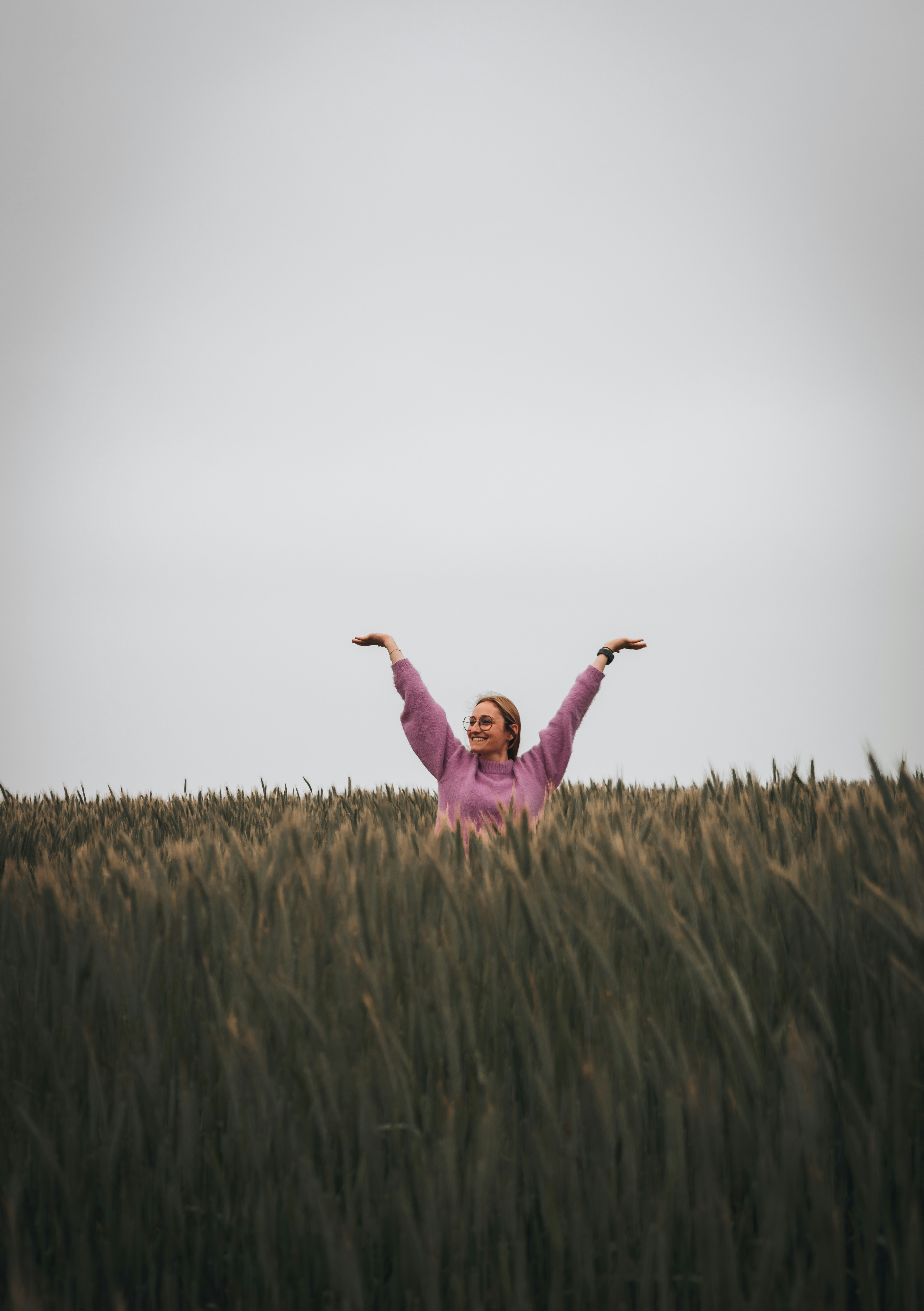 Pink in the Prairie: A Jubilant Lift Above the Wheat