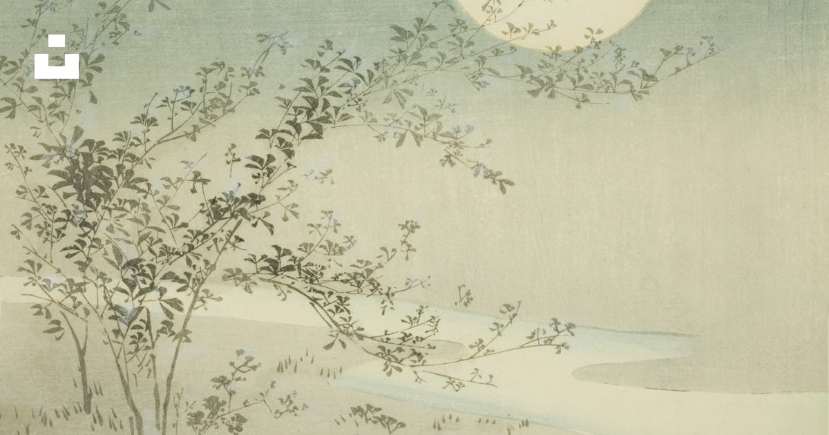 눈 덮인 풍경 위에 보름달이 떠 있는 그림 사진 Unsplash의 무료 예술 이미지