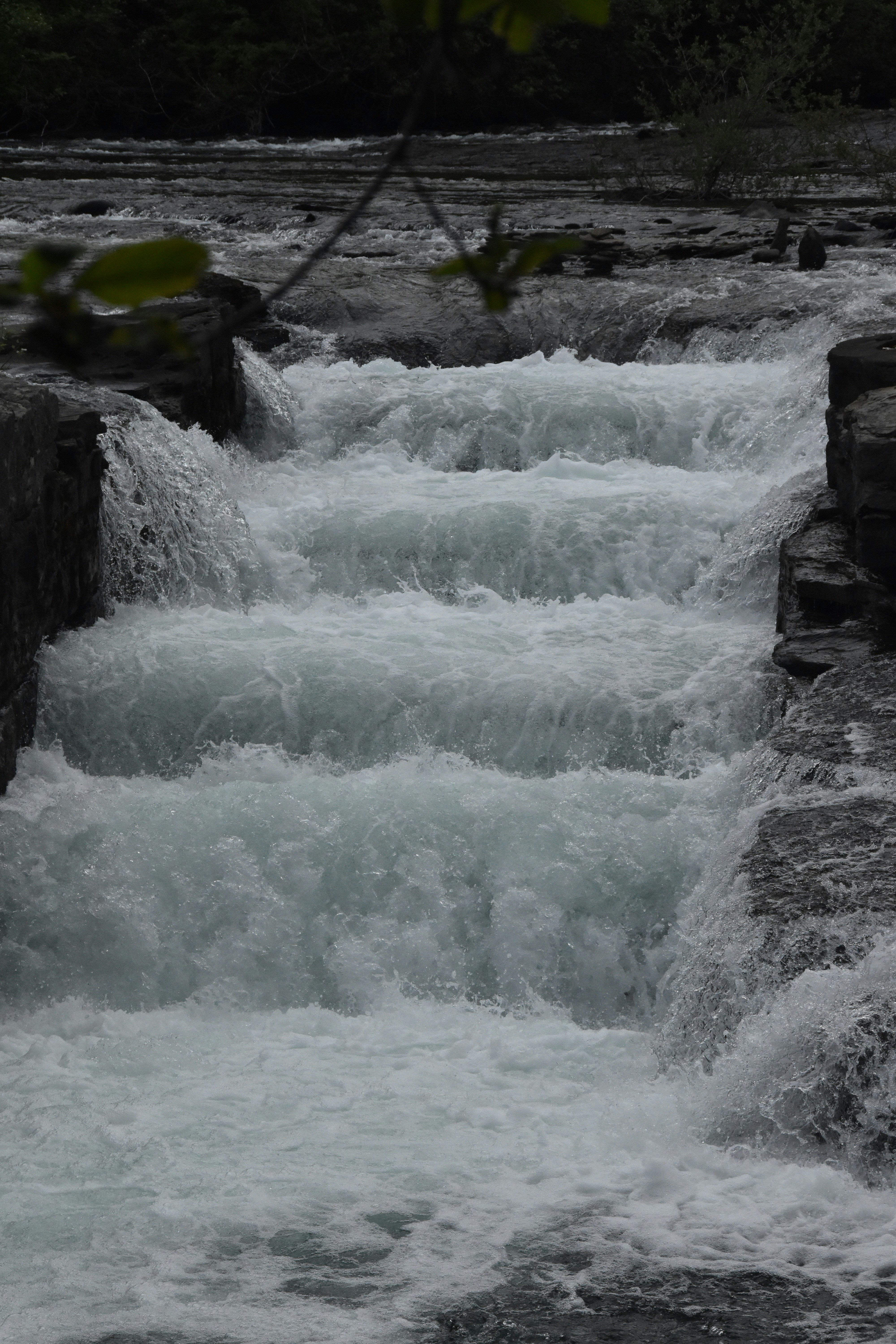 Sculpted Whitewater Steps in a Narrow Granite Gorge