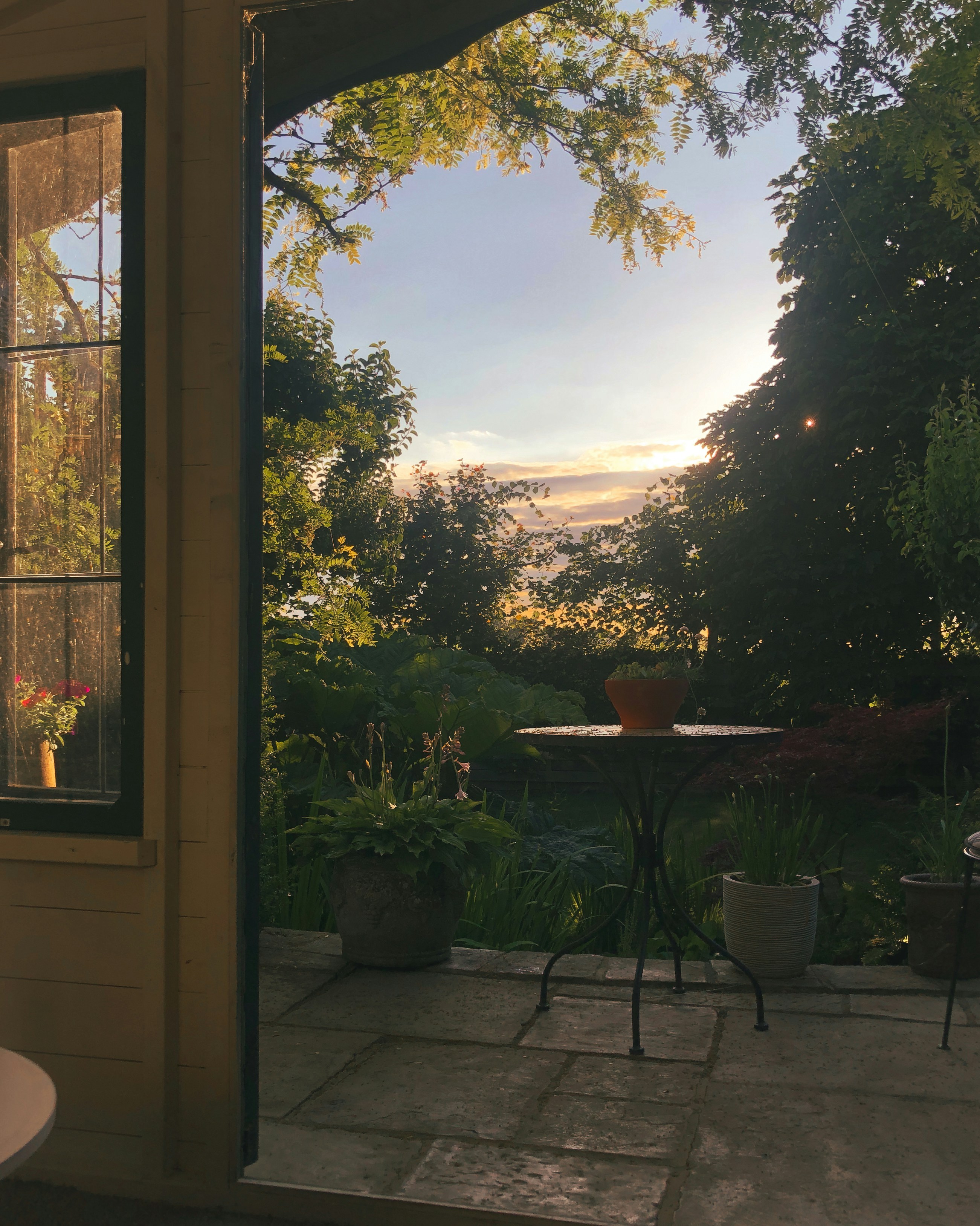 Threshold to a Quiet Sunset Garden