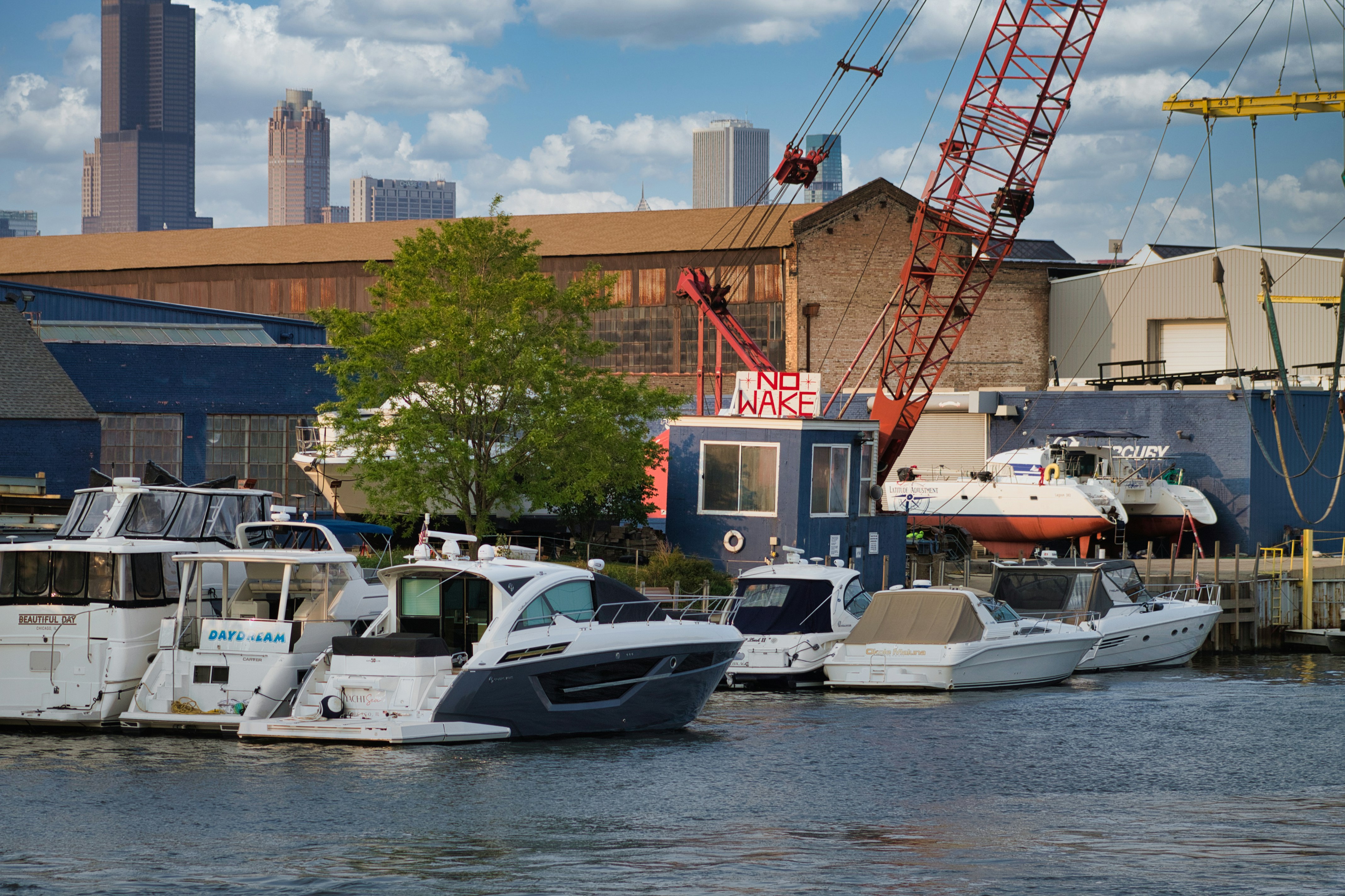 No Wake Harbor: Boats, Cranes, and a Quiet City Yard