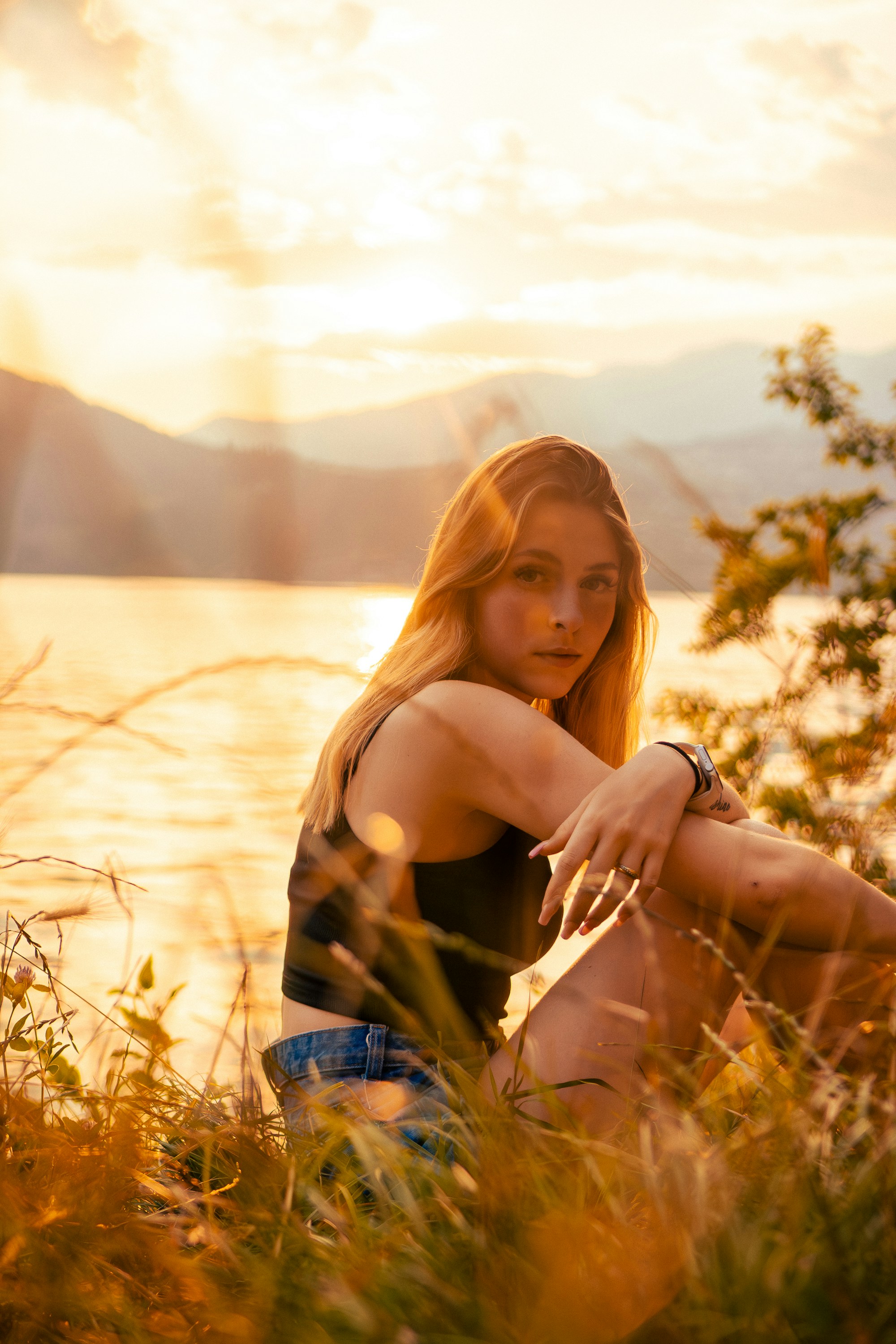 Golden Hour Reverie by the Water