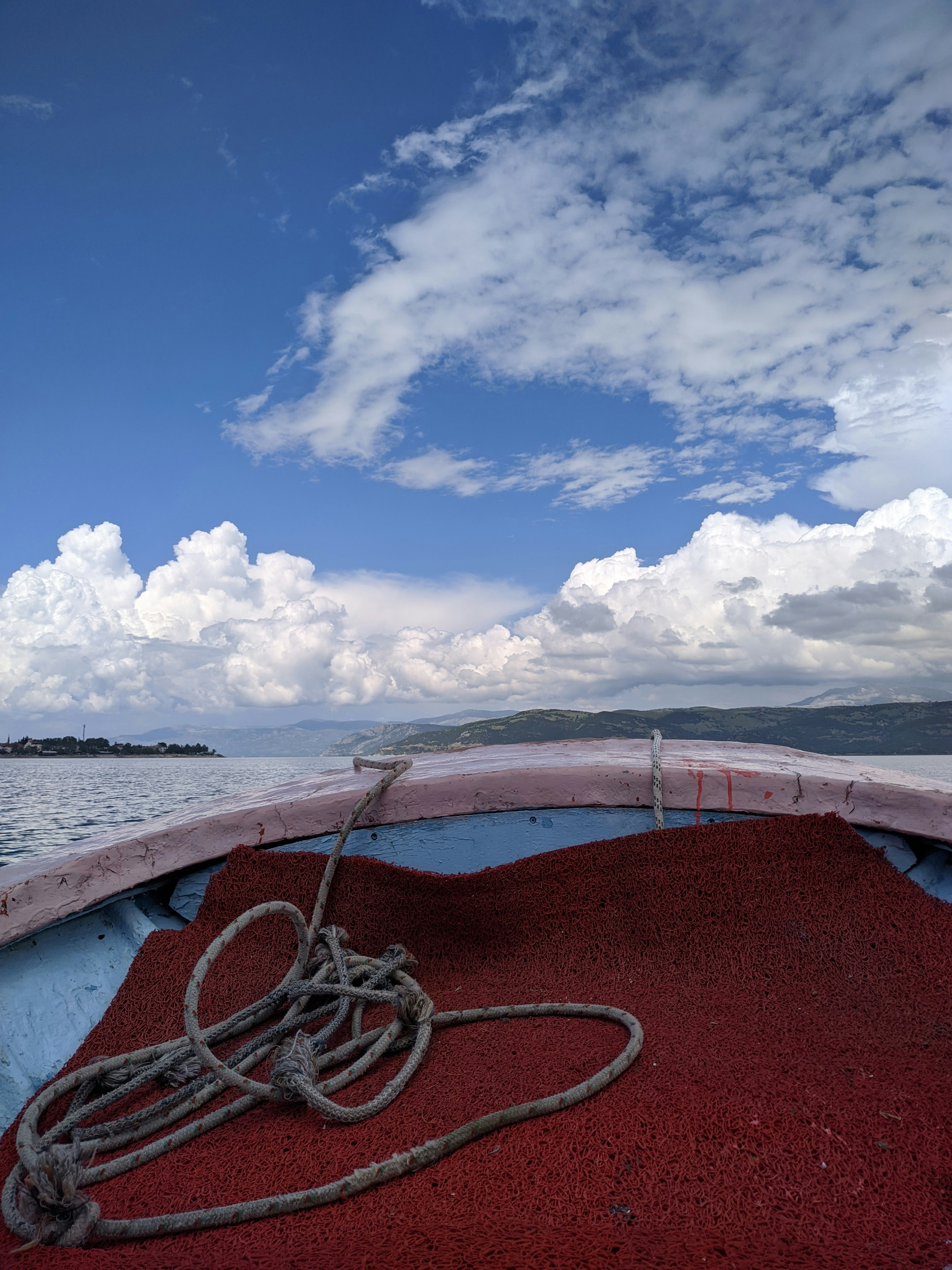 a boat that is sitting in the water