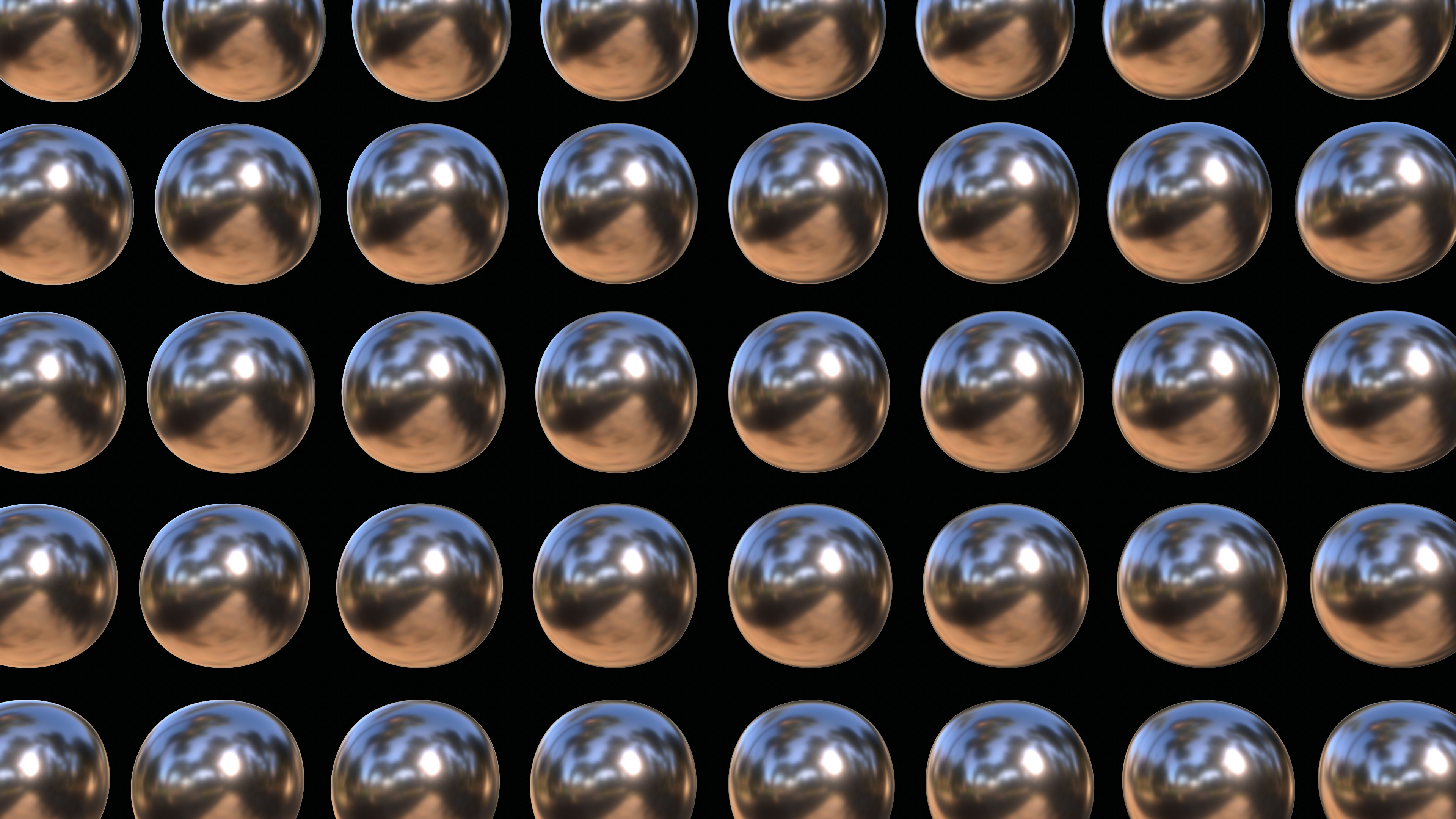 A large group of metallic balls on a black background photo – Free ...