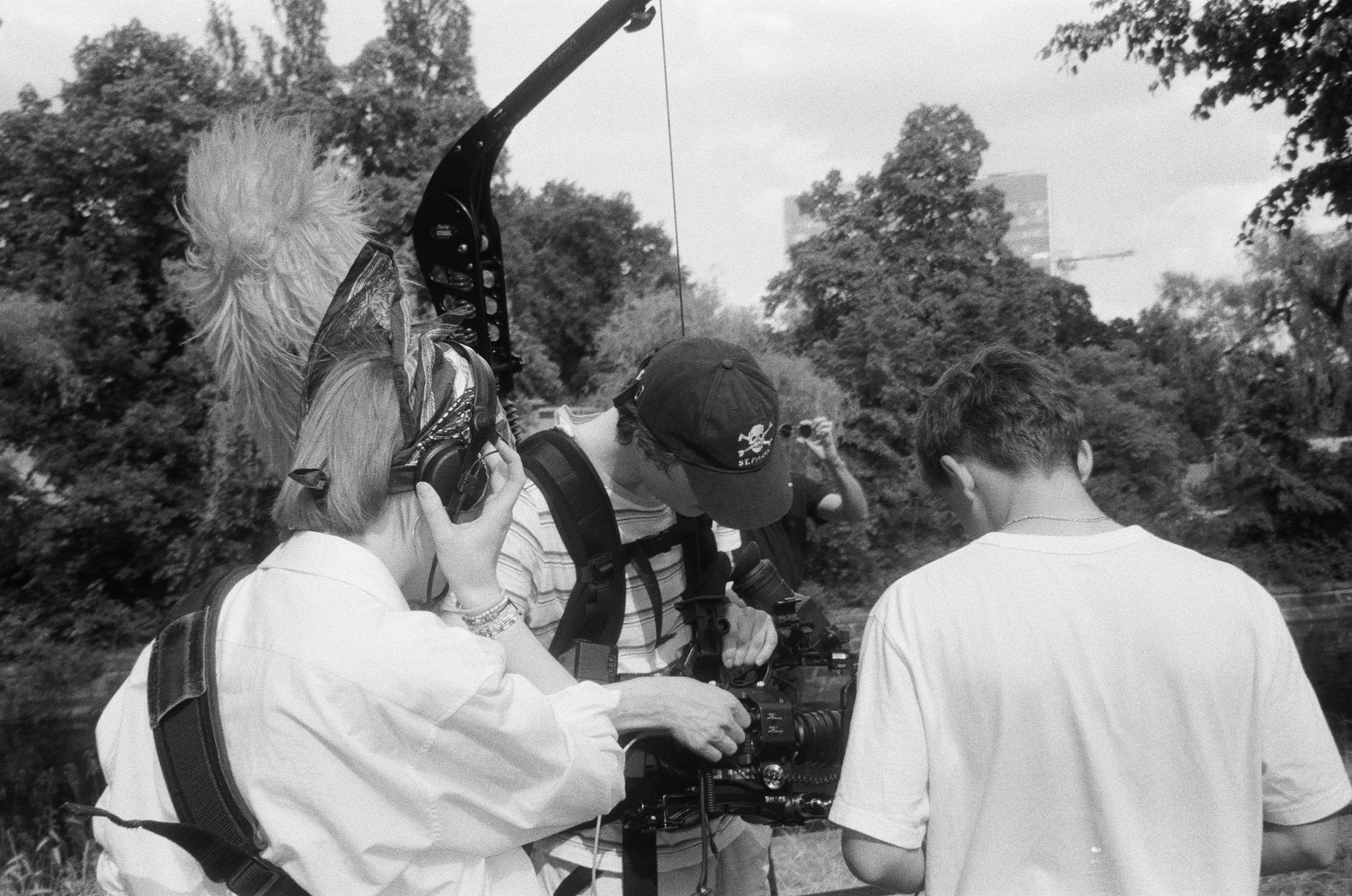 Behind the Lens: Crew Aligns the Scene in Quiet Urban Green
